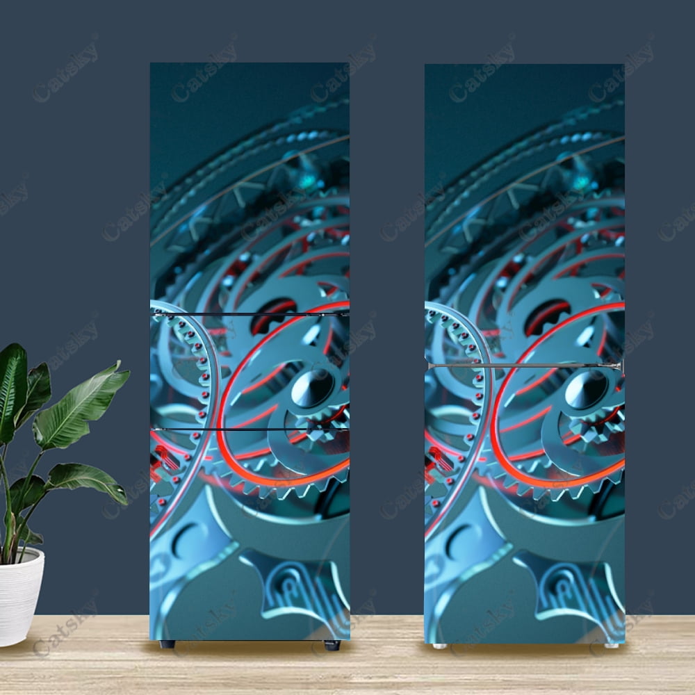 Gear mechanical Refrigerator Stickers Home Decor Kitchen Murals DIY ...