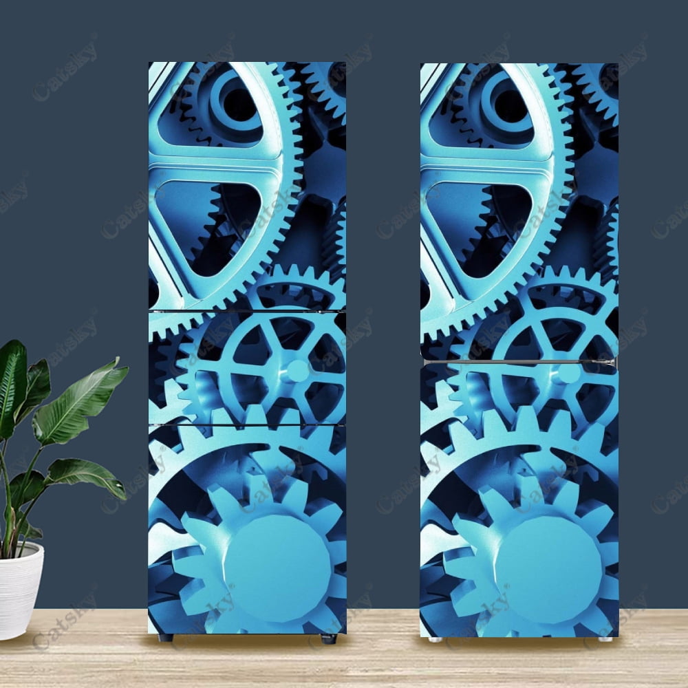 Gear mechanical Refrigerator Stickers Home r Kitchen Murals DIY Wall ...