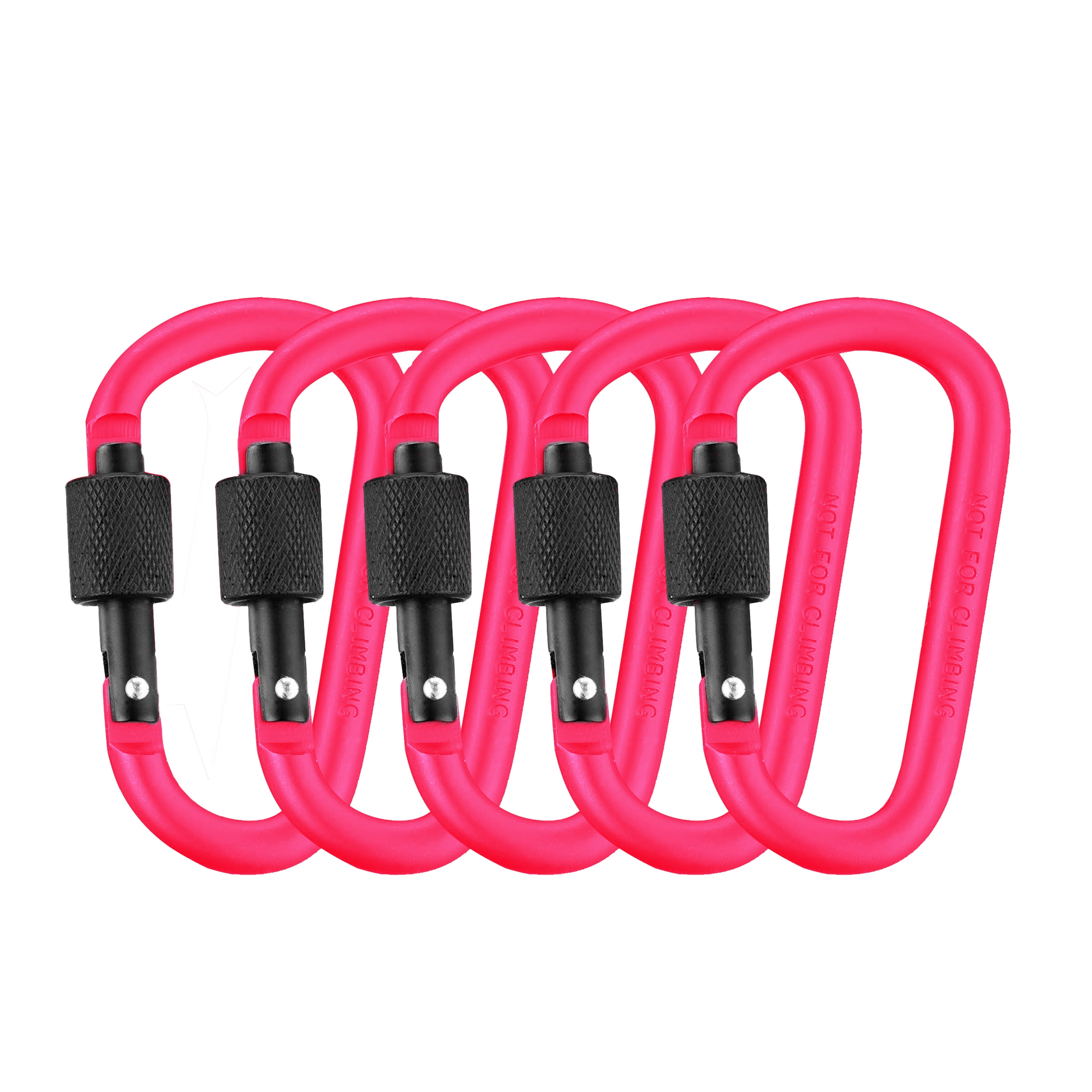 GearHill 3” Heavy Duty Carabiner Keychain Clip Aluminum D Ring Locking ...