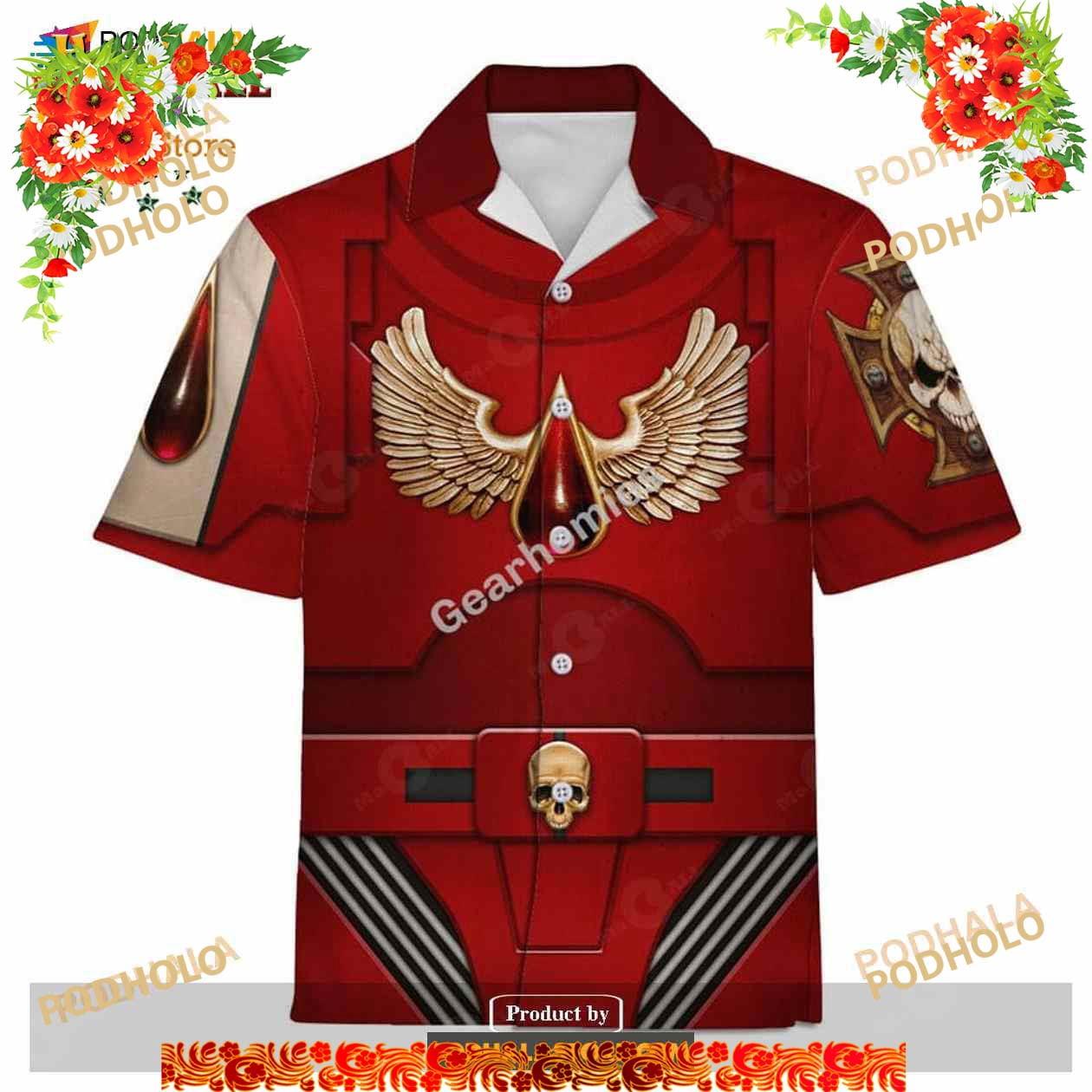 GearHomies Unisex Funny Hawaiian Shirt Terminator Armor Flesh Tearers ...