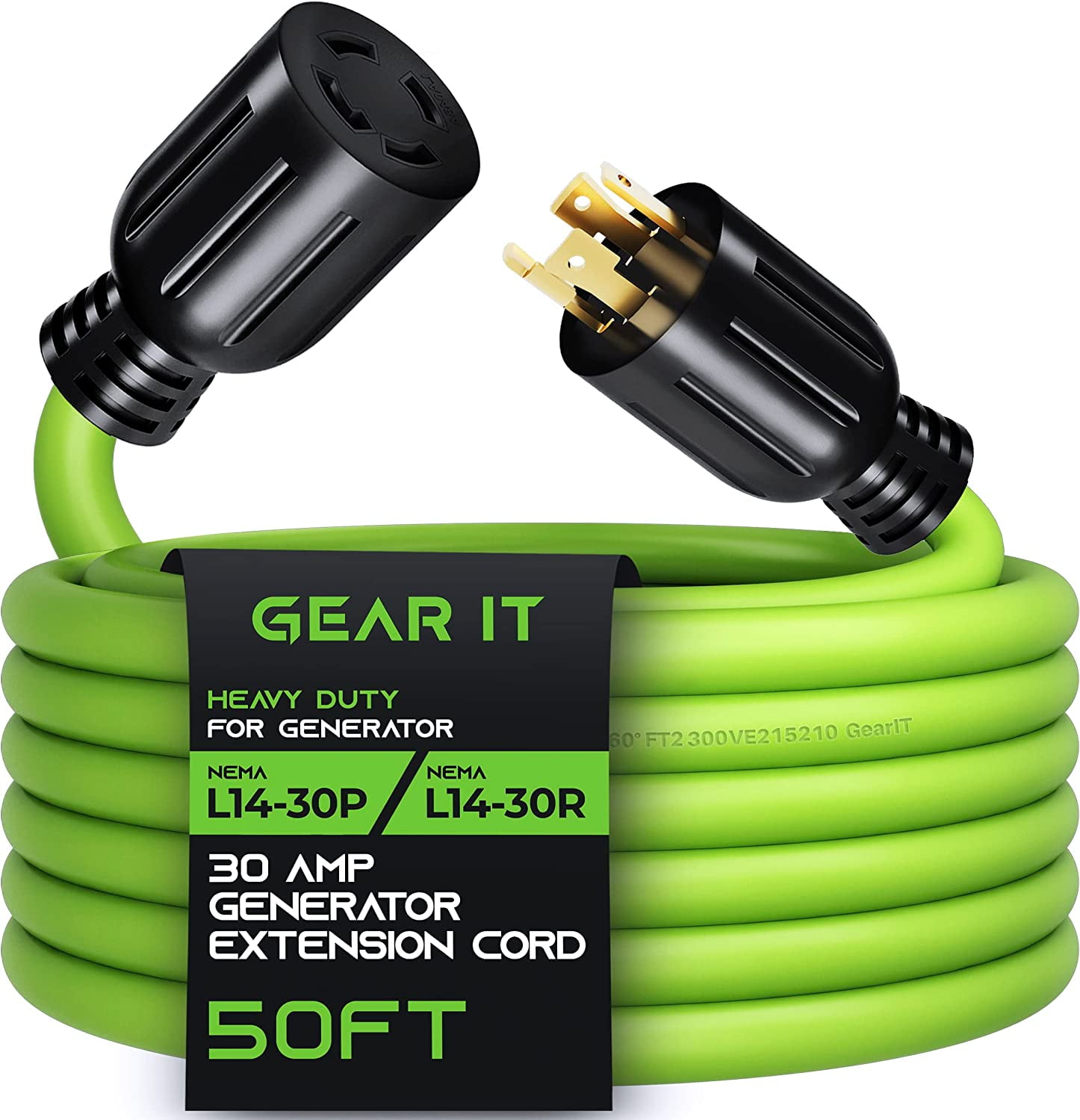 GearIT Heavy Duty 7500W 30A Portable Generator Power Extension Cord, 50 ...