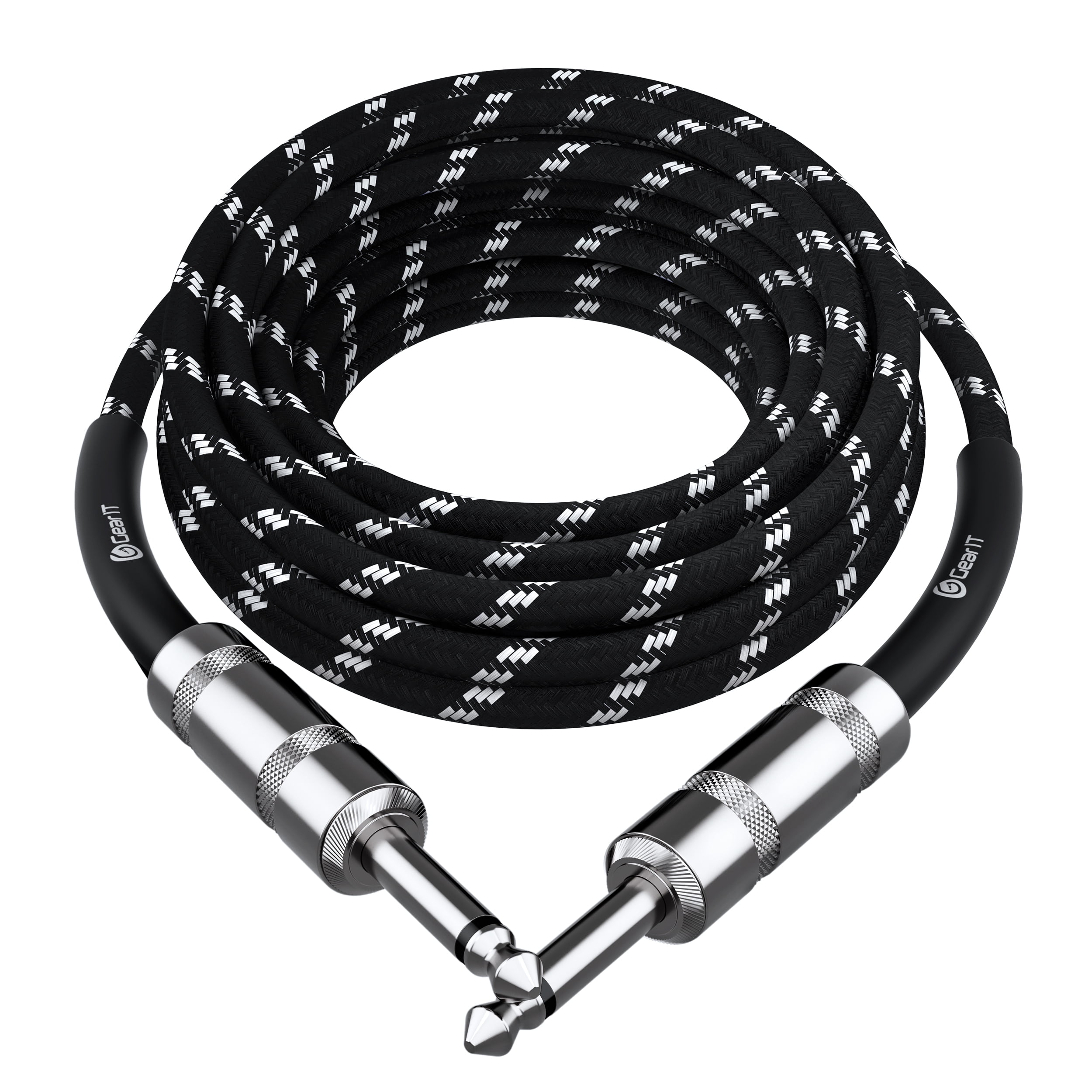 GearIT Audio Instrument Cable (25ft) 1/4 Inch to 1/4 inch Straight Male ...