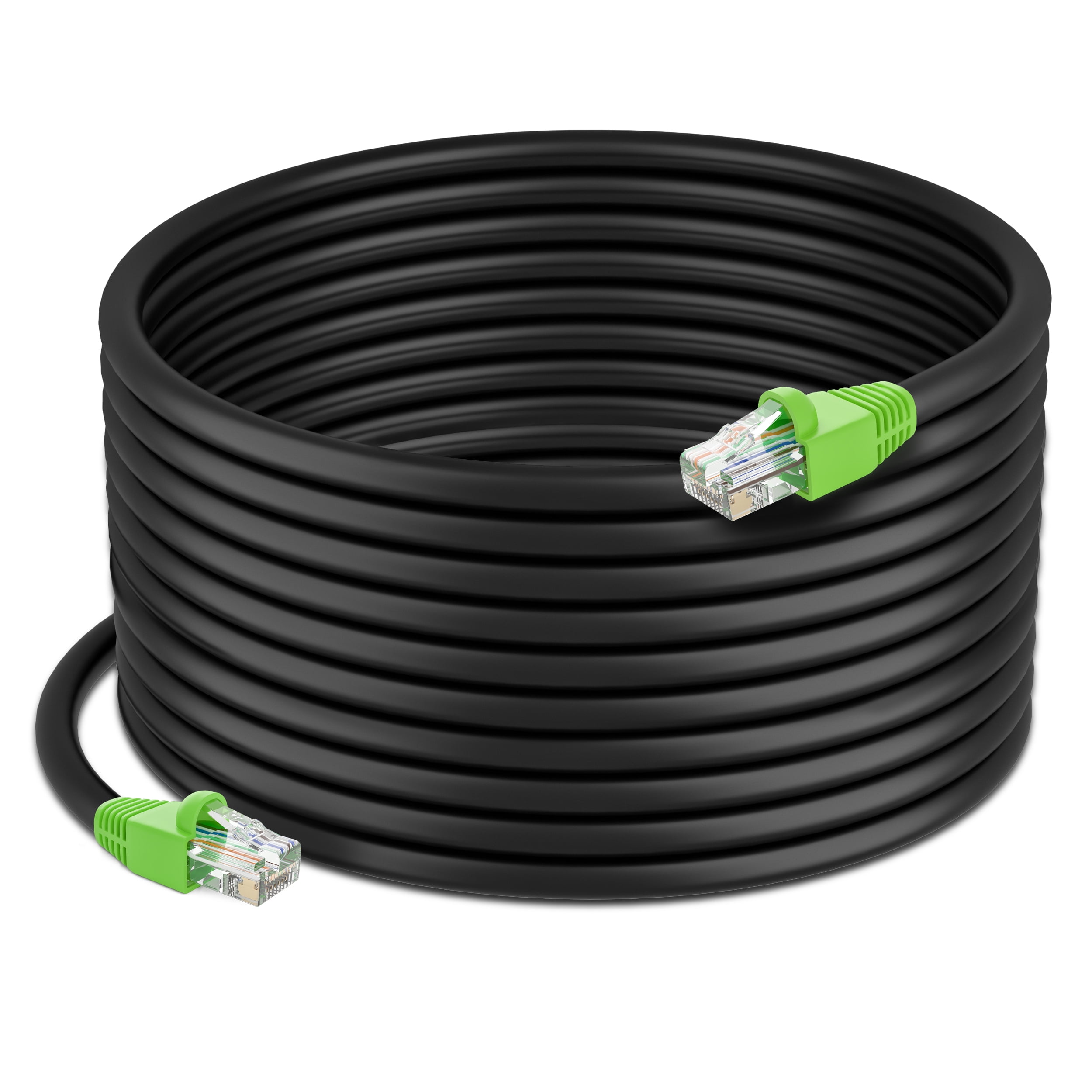 GearIT Cat6 Outdoor Ethernet Cable, 75ft Long, CCA Copper Clad ...