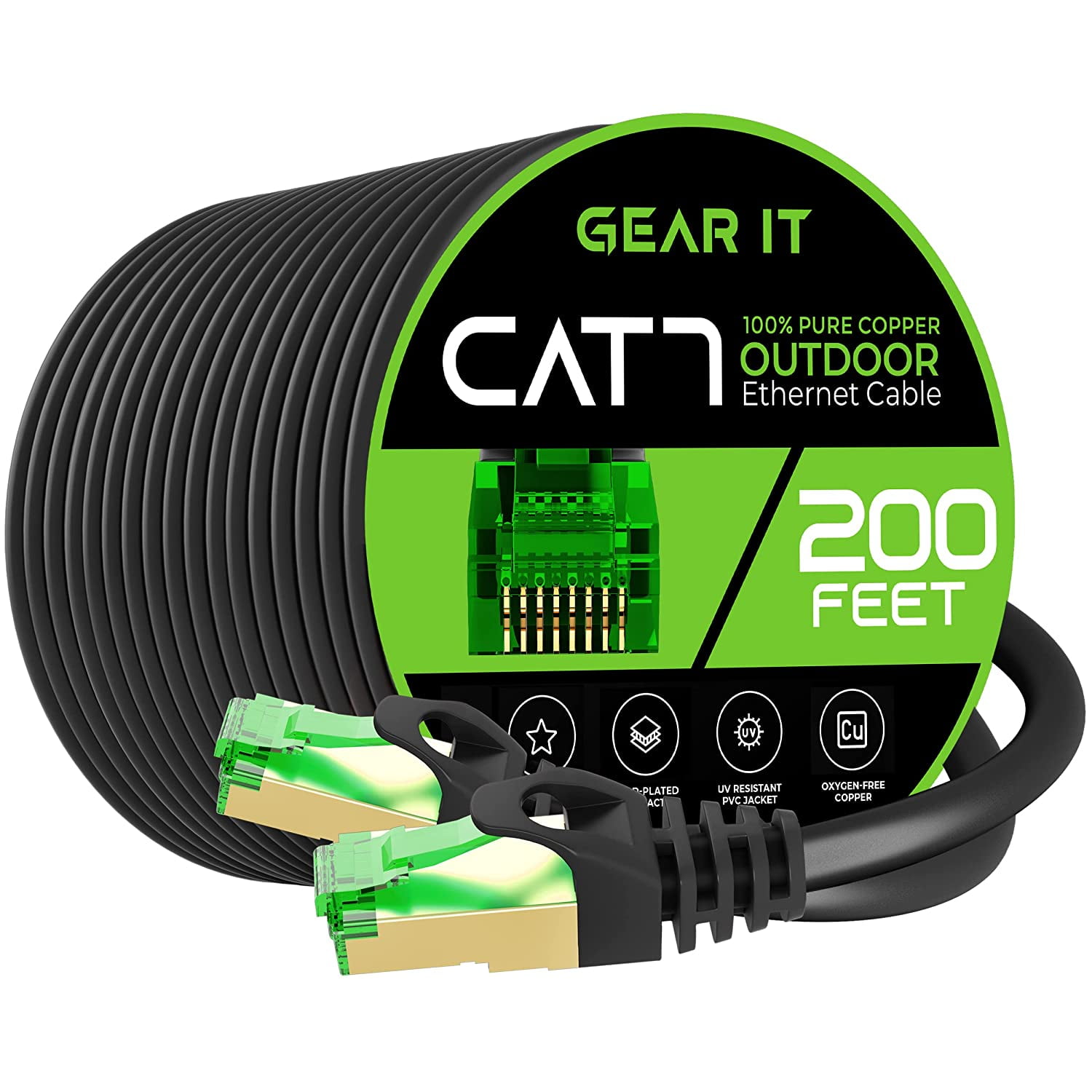 Customer reviews for GearIT Cat7 Outdoor Ethernet Cable (200ft) SFTP ...