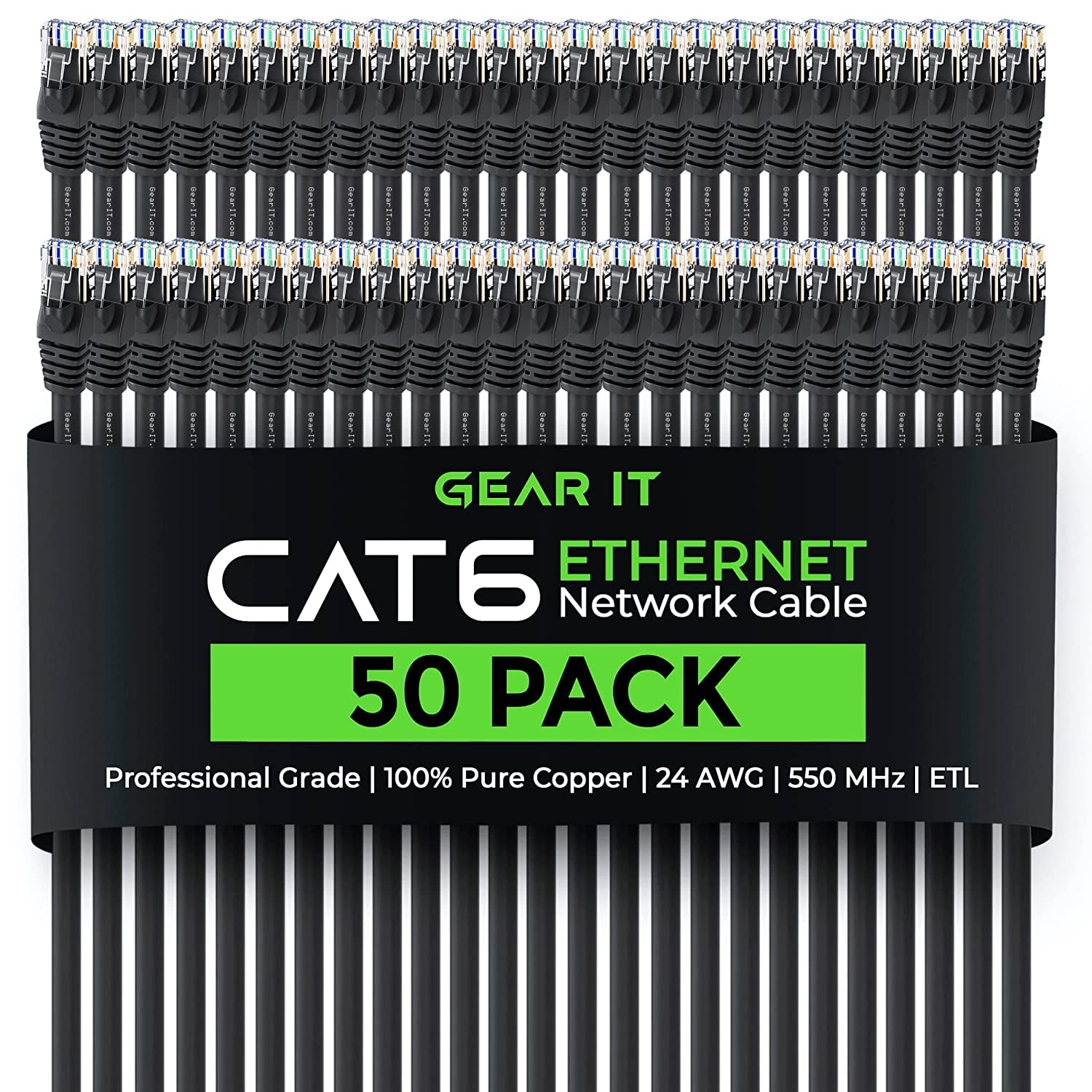 GearIT Pre-Terminated Cat 6 Ethernet Cables for Home & Office Network ...