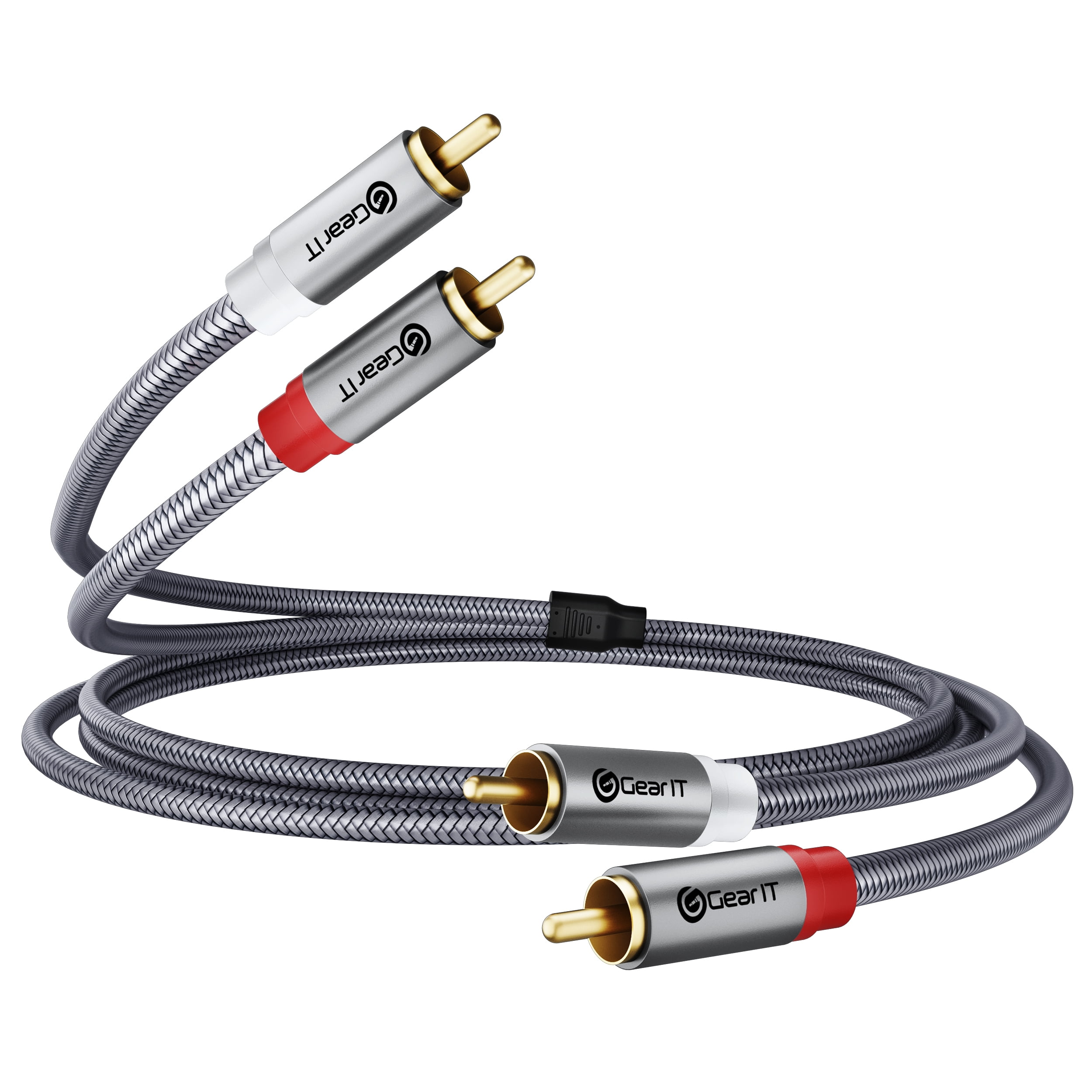 GearIT RCA Cable (3.3FT) 2RCA Male to 2RCA Male Stereo Audio Cables ...