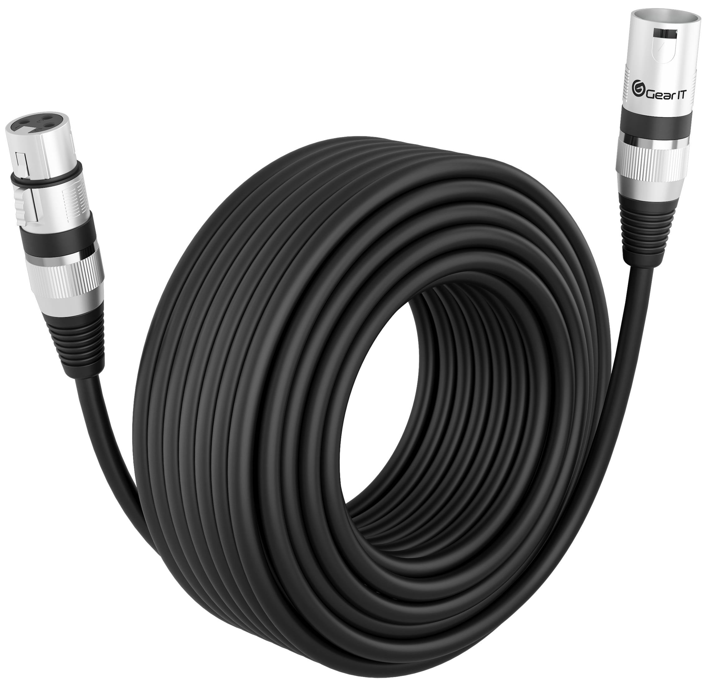 GearIT XLR to XLR Microphone Cable (150 Feet, 1 Pack) XLR Male to ...