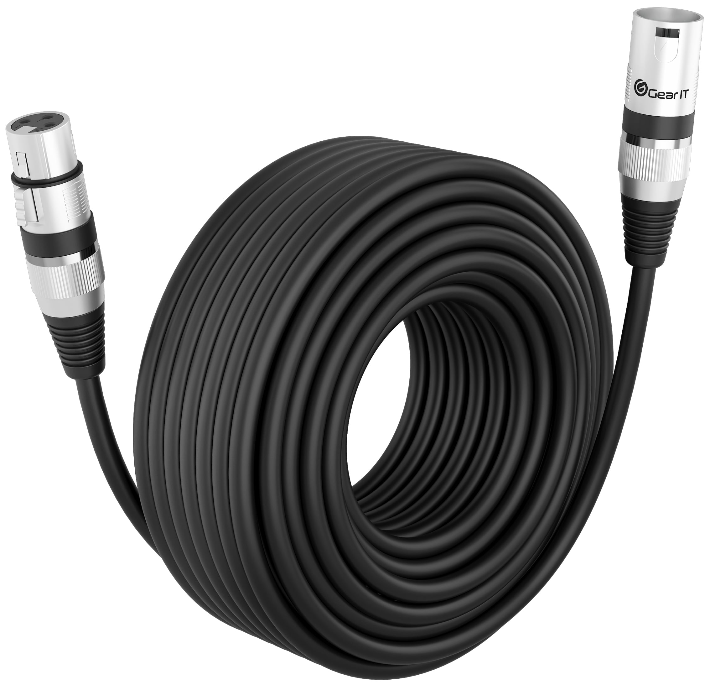 GearIT XLR to XLR Microphone Cable (200 Feet, 1 Pack) XLR Male to ...