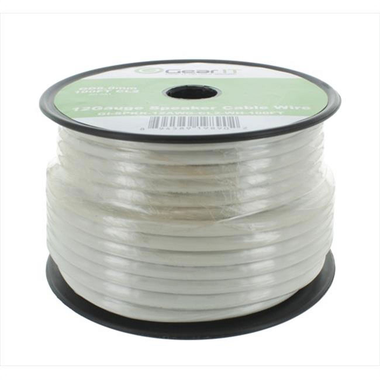 GearIt GI-SPKR-12AWG-CL2-WH-100FT 100 ft. 12AWG CL2 Rated Speaker Wire ...