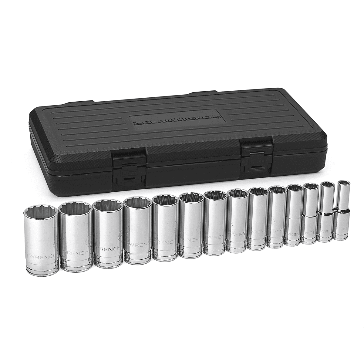 GearWrench 14 PC 1/2" DR SAE DEEP 12 PT SOCKET SET - Walmart.com