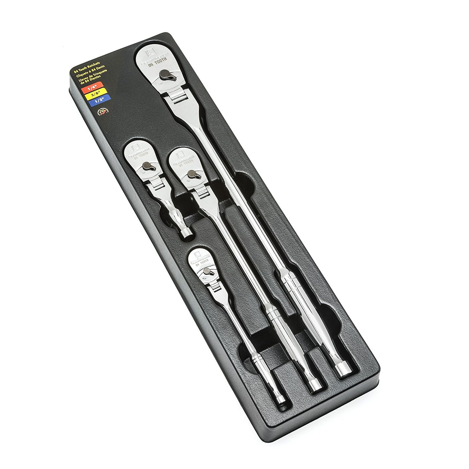 GearWrench 81230F 4-Piece Full Polish Flex Handle Ratchet Set - Walmart.com
