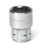 GearWrench EHT532170GR 3/8" Drive Vortex Socket - 17mm - Walmart.com