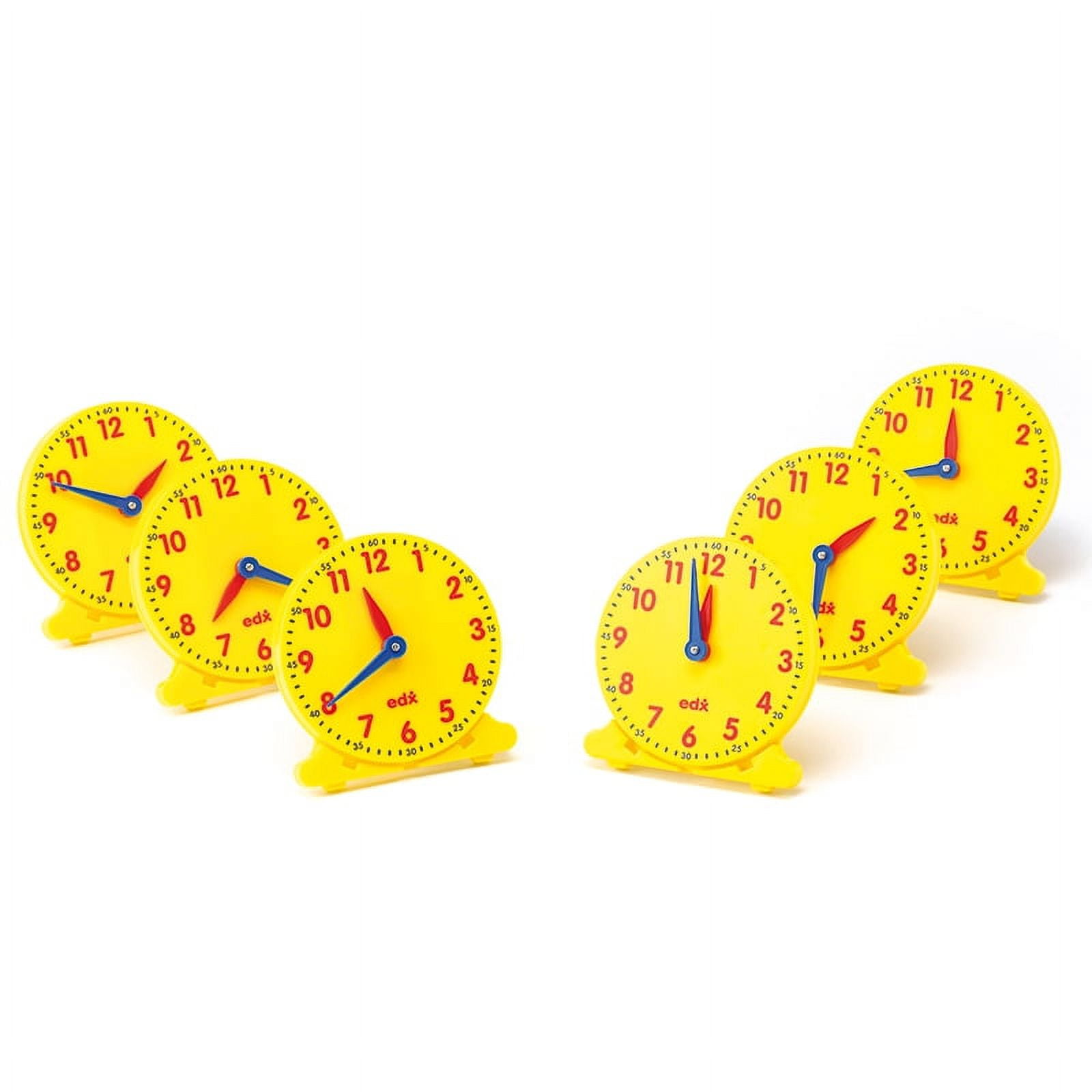 Geared 12-Hour Time Clock - Student Size - Set of 6 | Bundle of 10 Sets ...