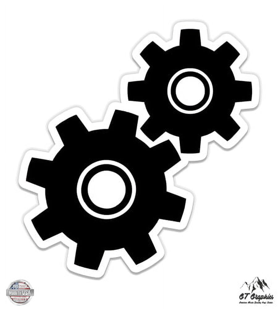 Gears - 12" Vinyl Sticker Waterproof Decal - Walmart.com
