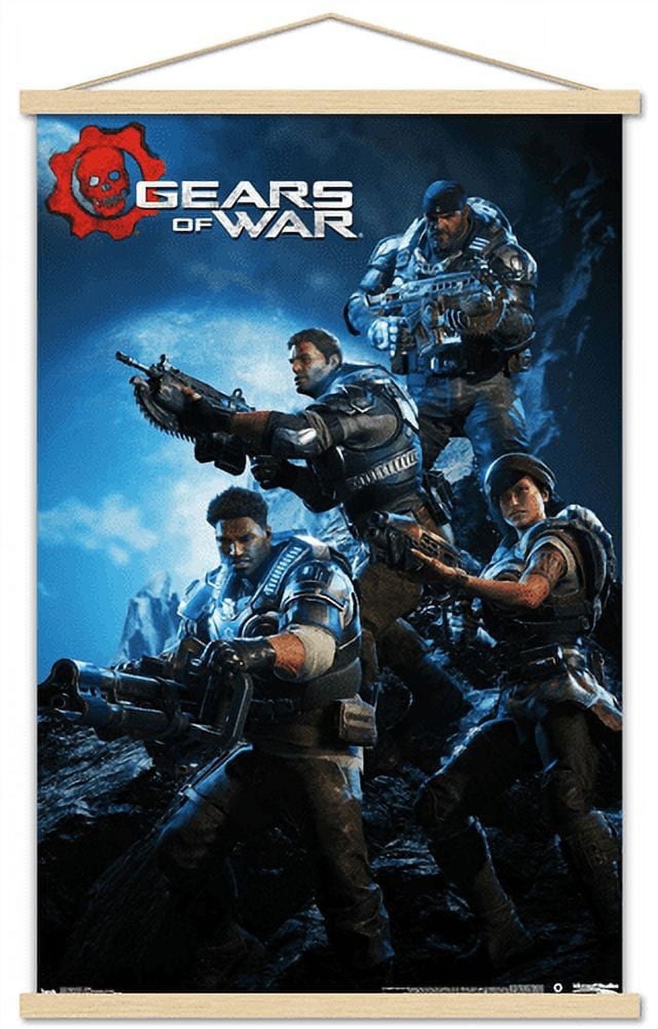Gears 5 - Group Wall Poster with Wooden Magnetic Frame, 22.375" x 34 ...
