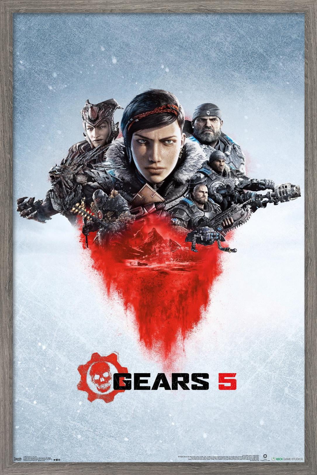 Gears 5 - Key Art Wall Poster, 14.725" x 22.375", Framed - Walmart.com