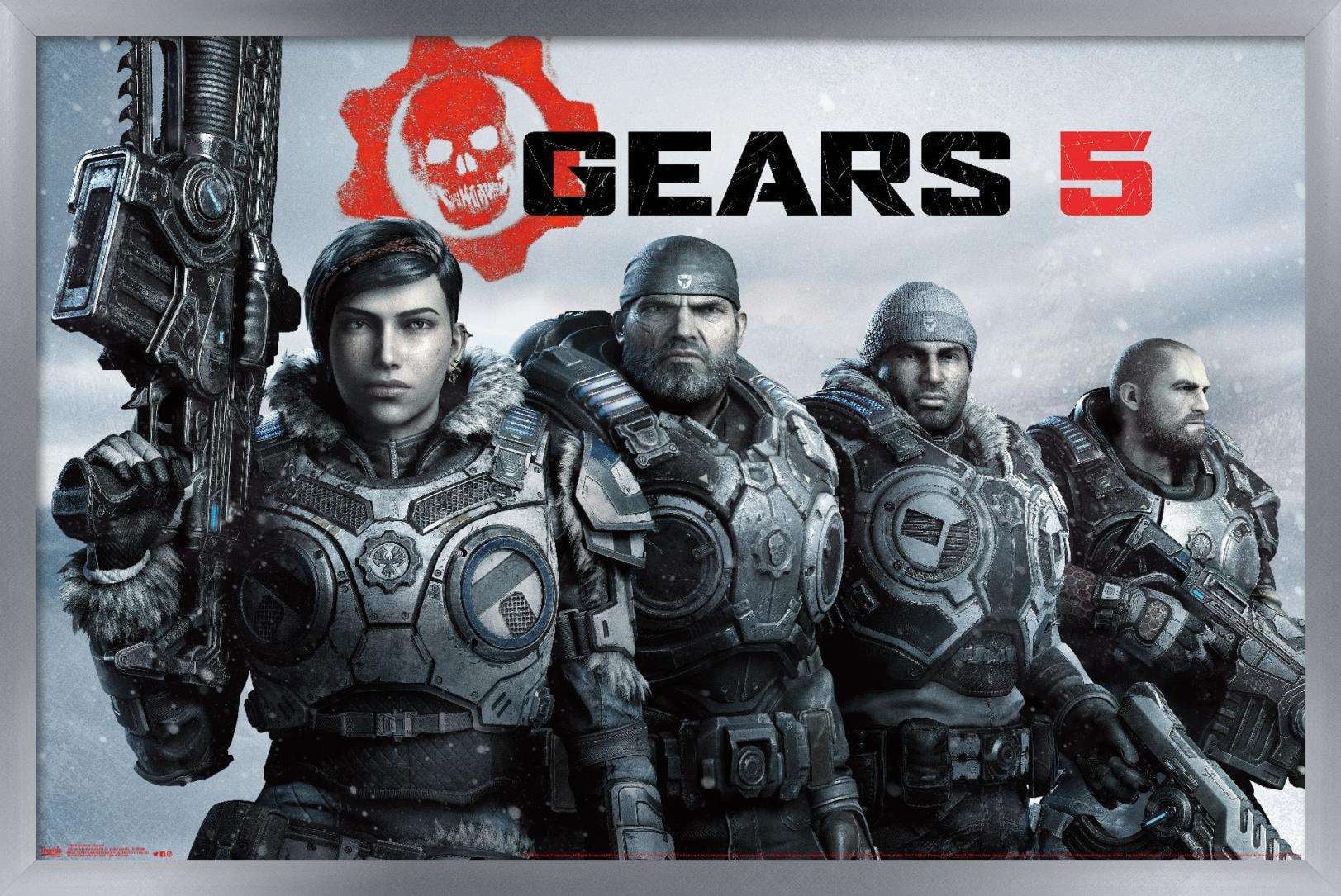 Gears 5 - Squad Wall Poster, 14.725" x 22.375", Framed - Walmart.com