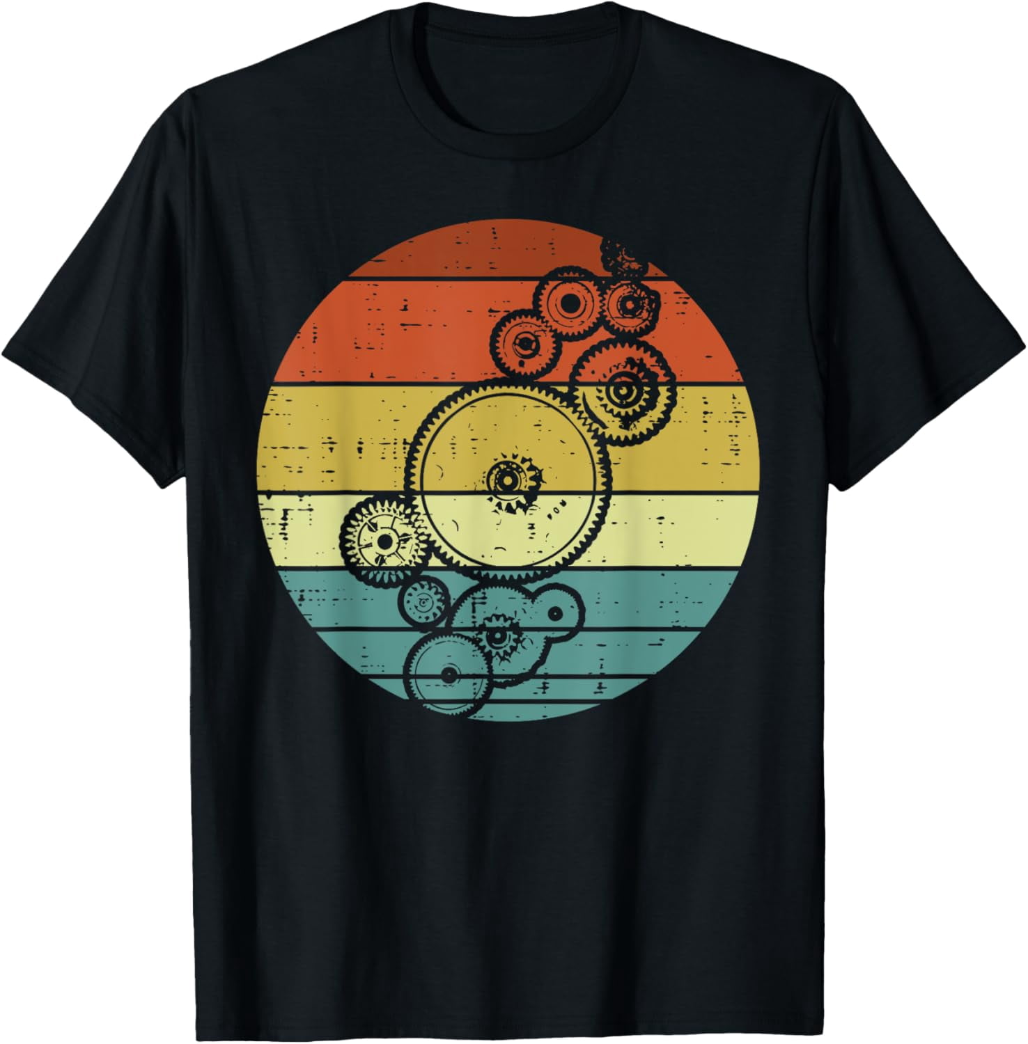 Gears Car Guys Retro Car Technician Auto Mechanic Garage Men T-Shirt ...