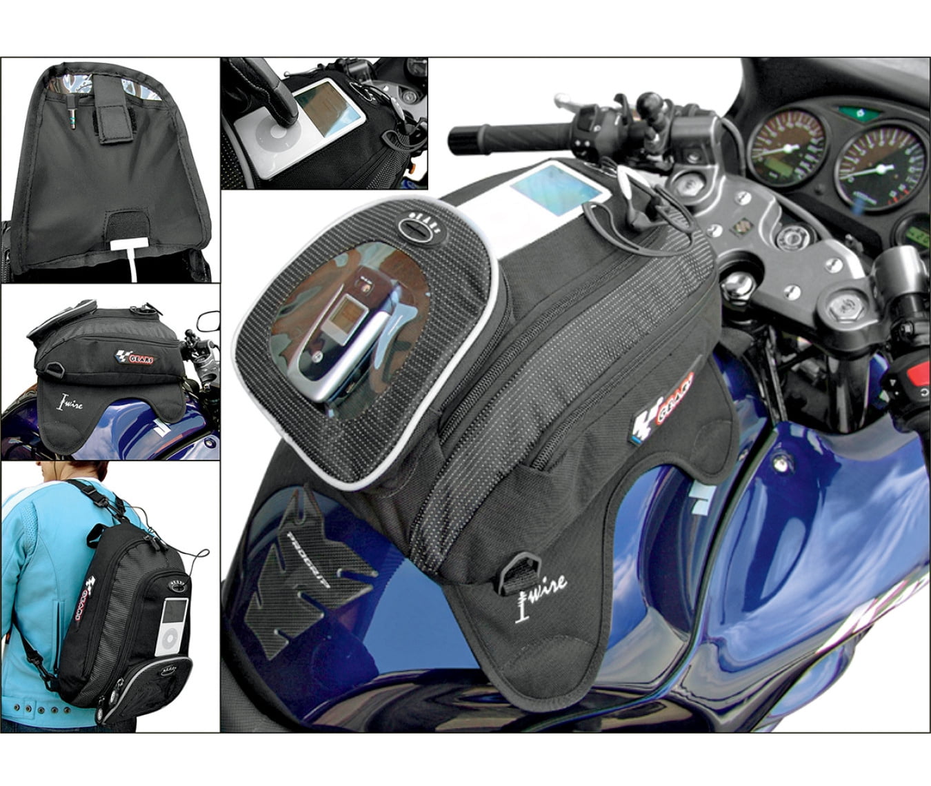 Gears I-Wire Magnetic Motorcycle Tank Bag (100174-1) - Walmart.com