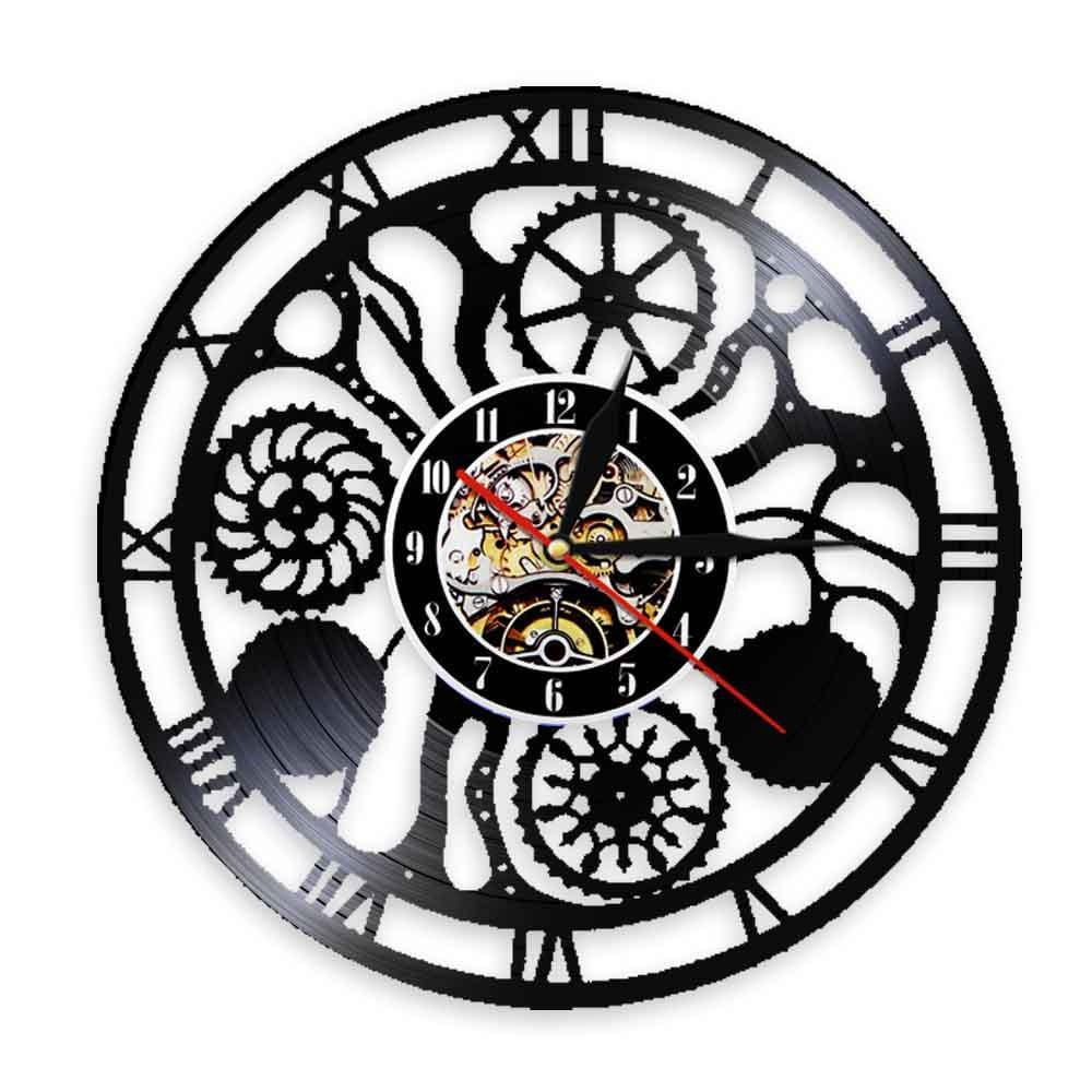 Gears and Cogs Wall Clock Cogwheels Science Art Artificial Intelligence ...