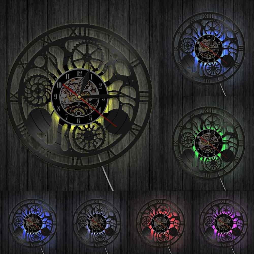 Gears and Cogs Wall Clock Cogwheels Science Art Artificial Intelligence ...