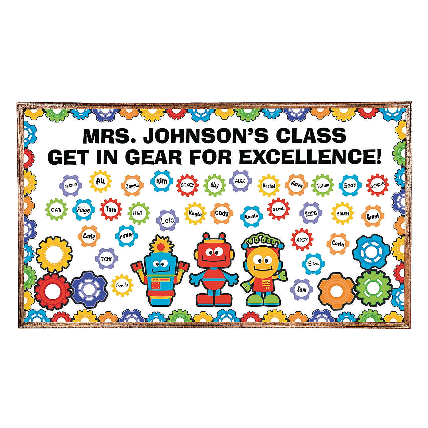 Gears and Robots Bulletin Board Set - Educational - 200 Pieces ...