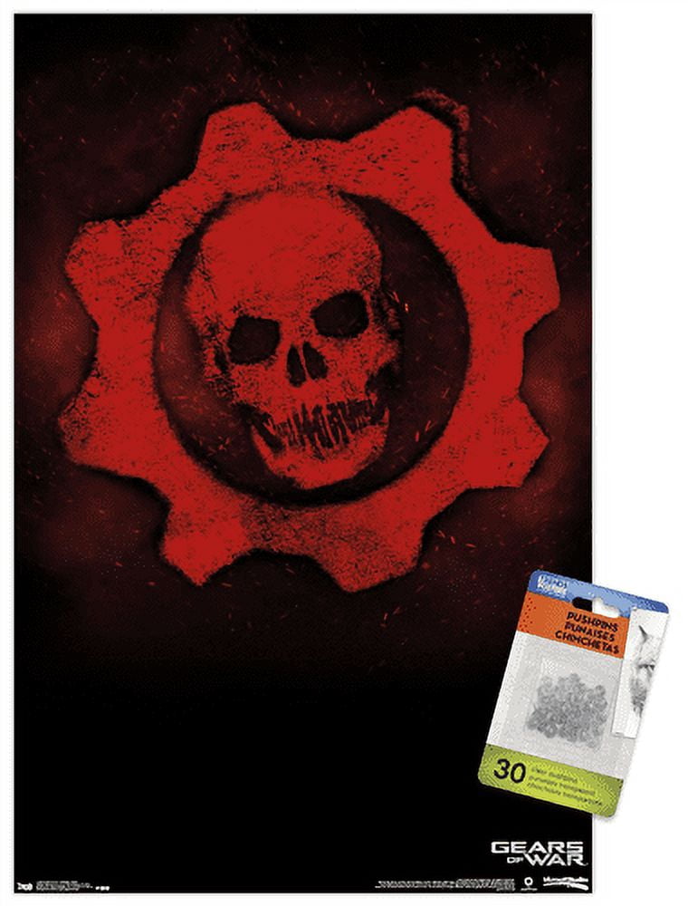 Gears of War - Crimson Omen Wall Poster with Push Pins, 14.725" x 22. ...