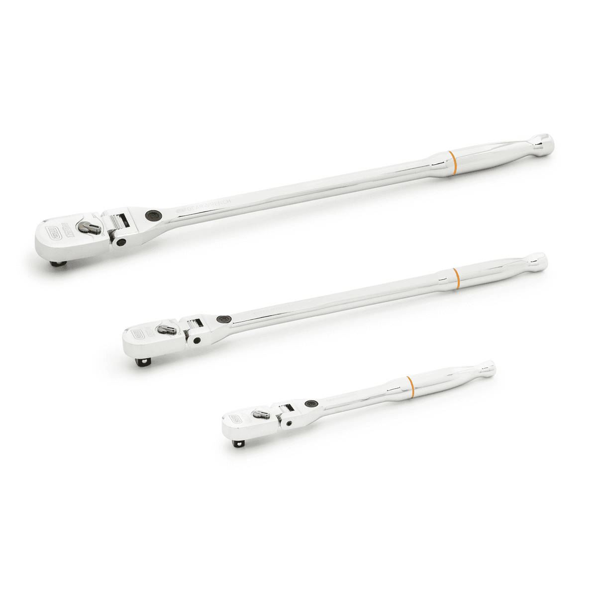Gearwrench 3 Pc. 1/4", 3/8", 1/2" Drive 120XP Locking Flex Head Ratchet ...