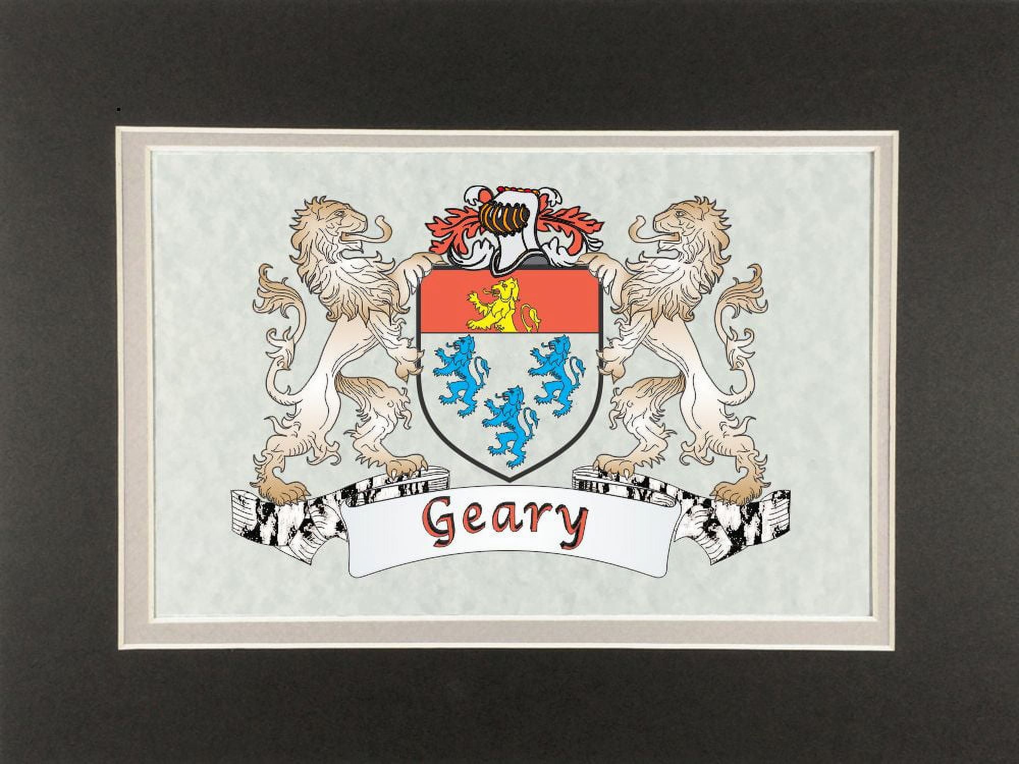 Geary Irish Coat of Arms Print - Frameable 9" x 12" - Walmart.com