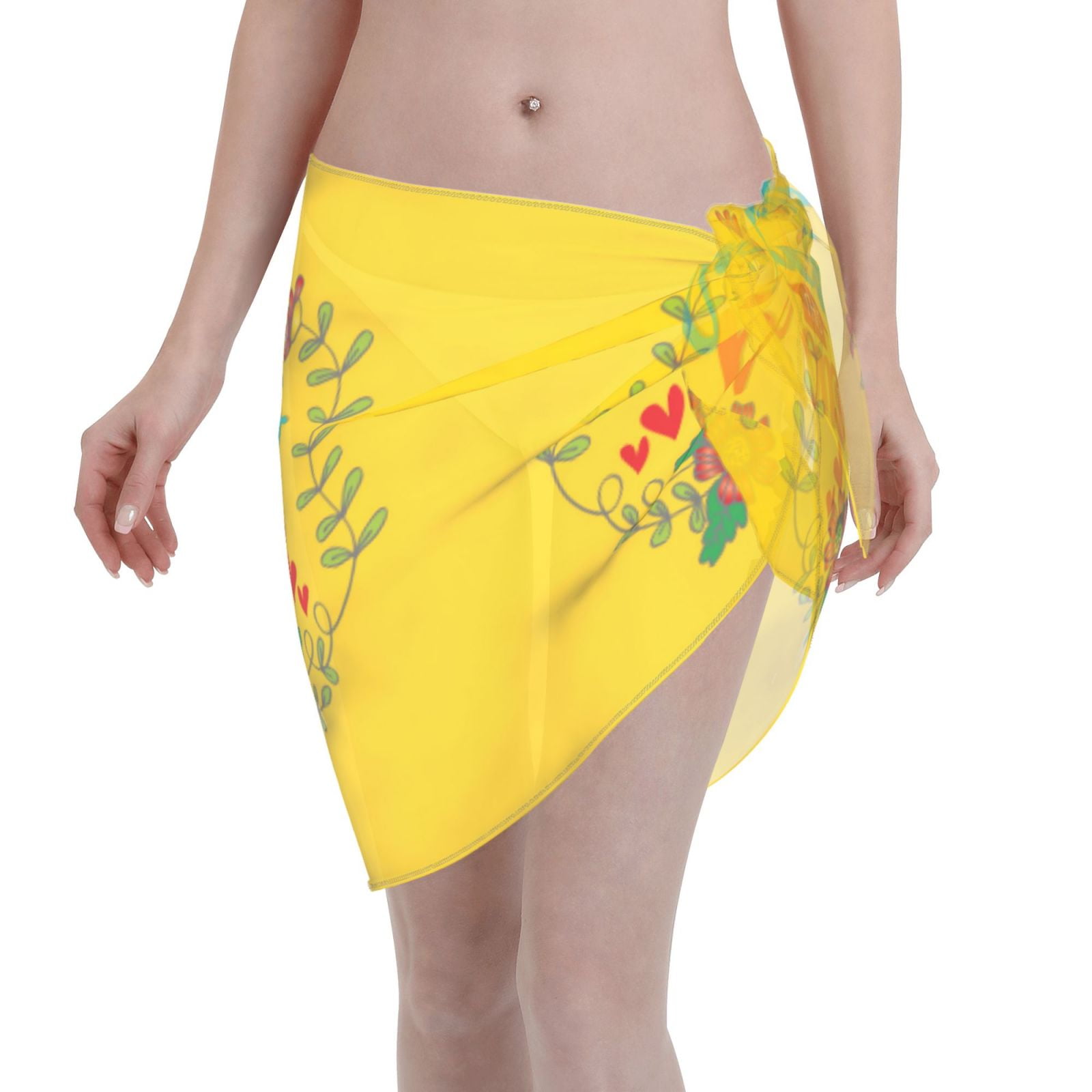 Geaub Bless This Home Women's Short Wrap Skirt, Beach Sun Protection ...