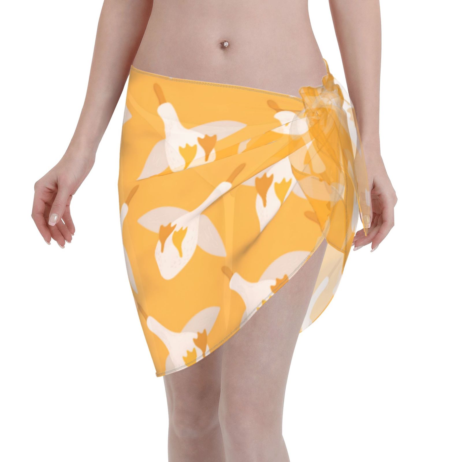 Geaub Flying Ducks Women's Short Wrap Skirt, Beach Sun Protection Shawl ...