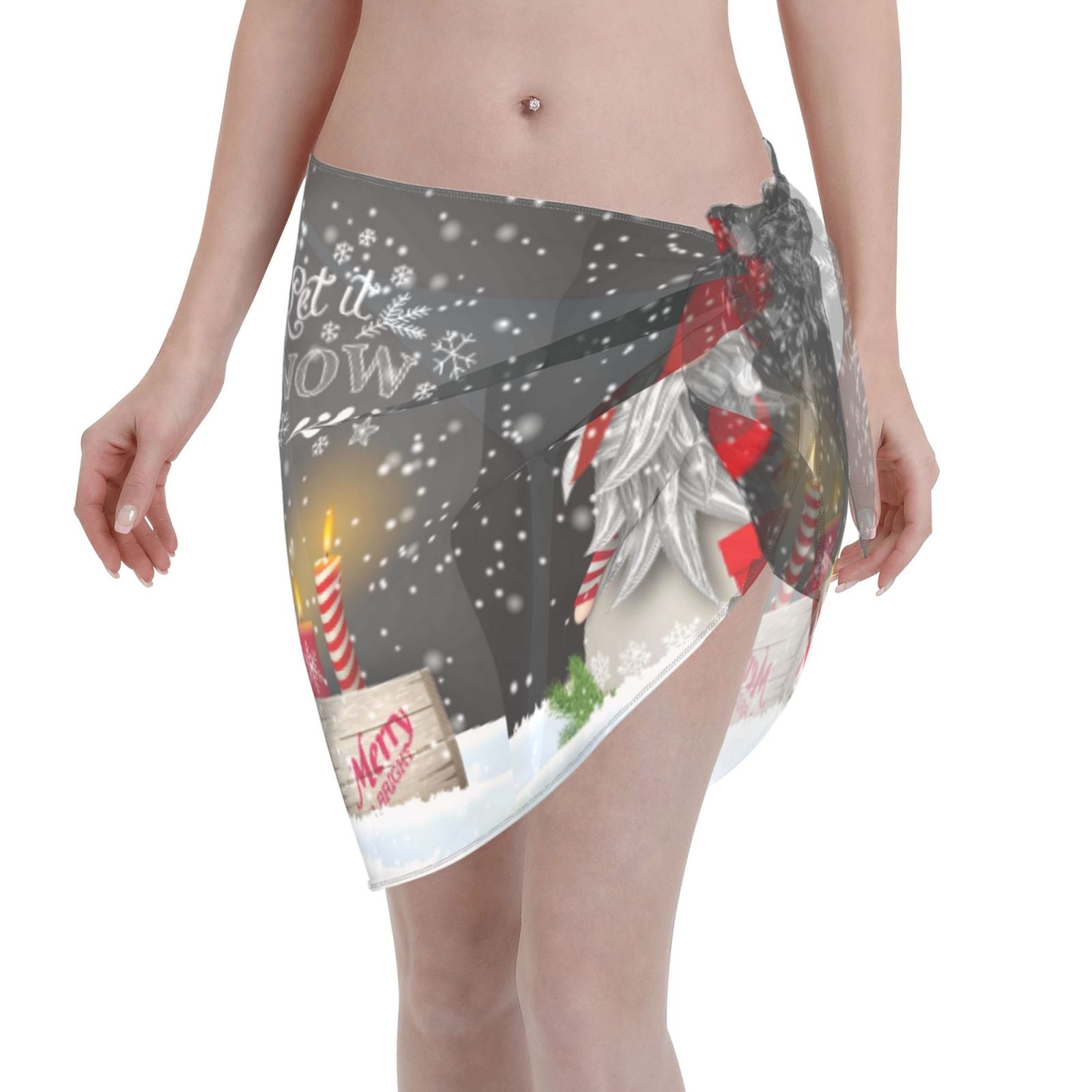 Geaub Traditional Scandinavian Dwarf Womens Short Wrap Skirt Beach