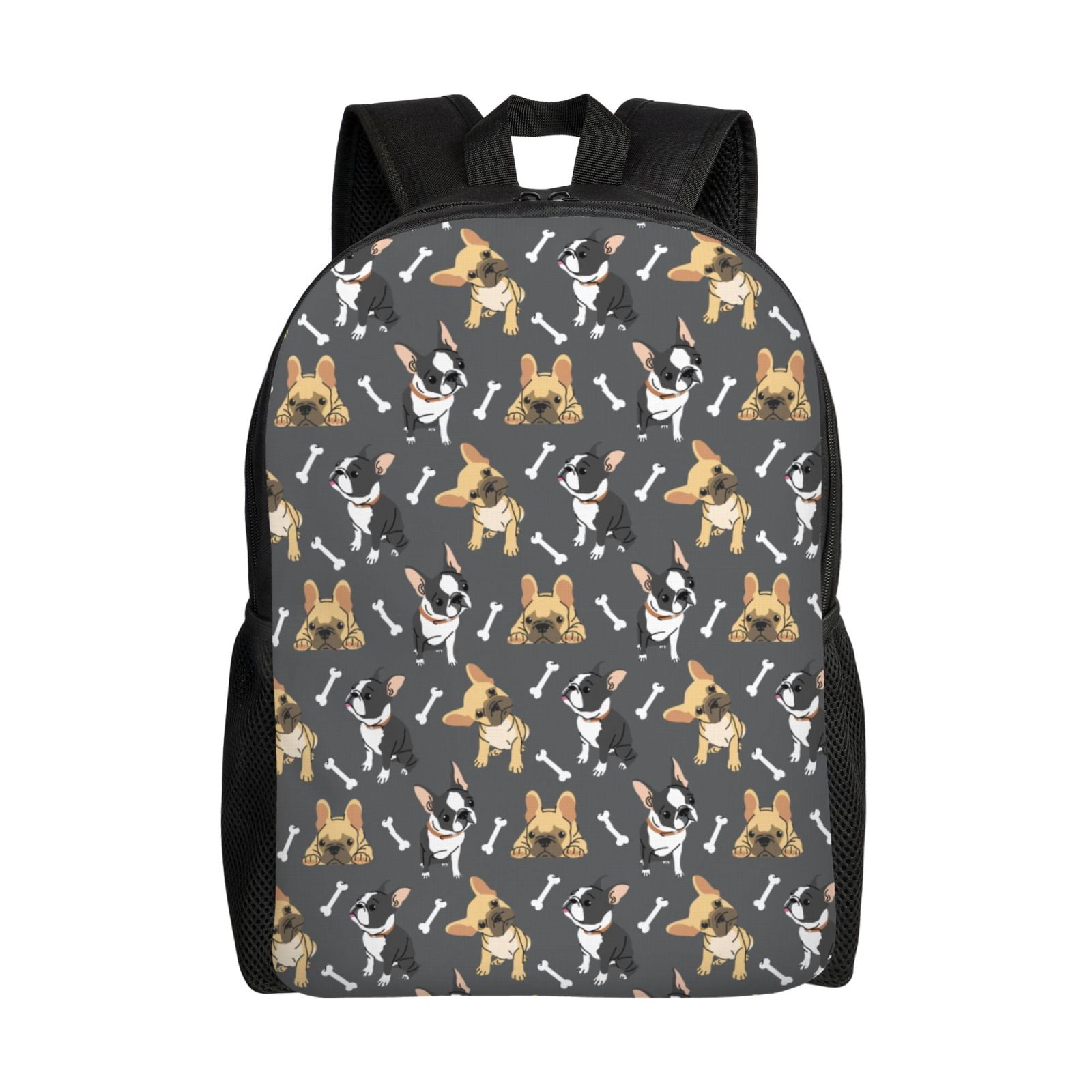 Gaeub Bulldog Print Print Unisex Backpacks, College Bookbag,Daypack ...