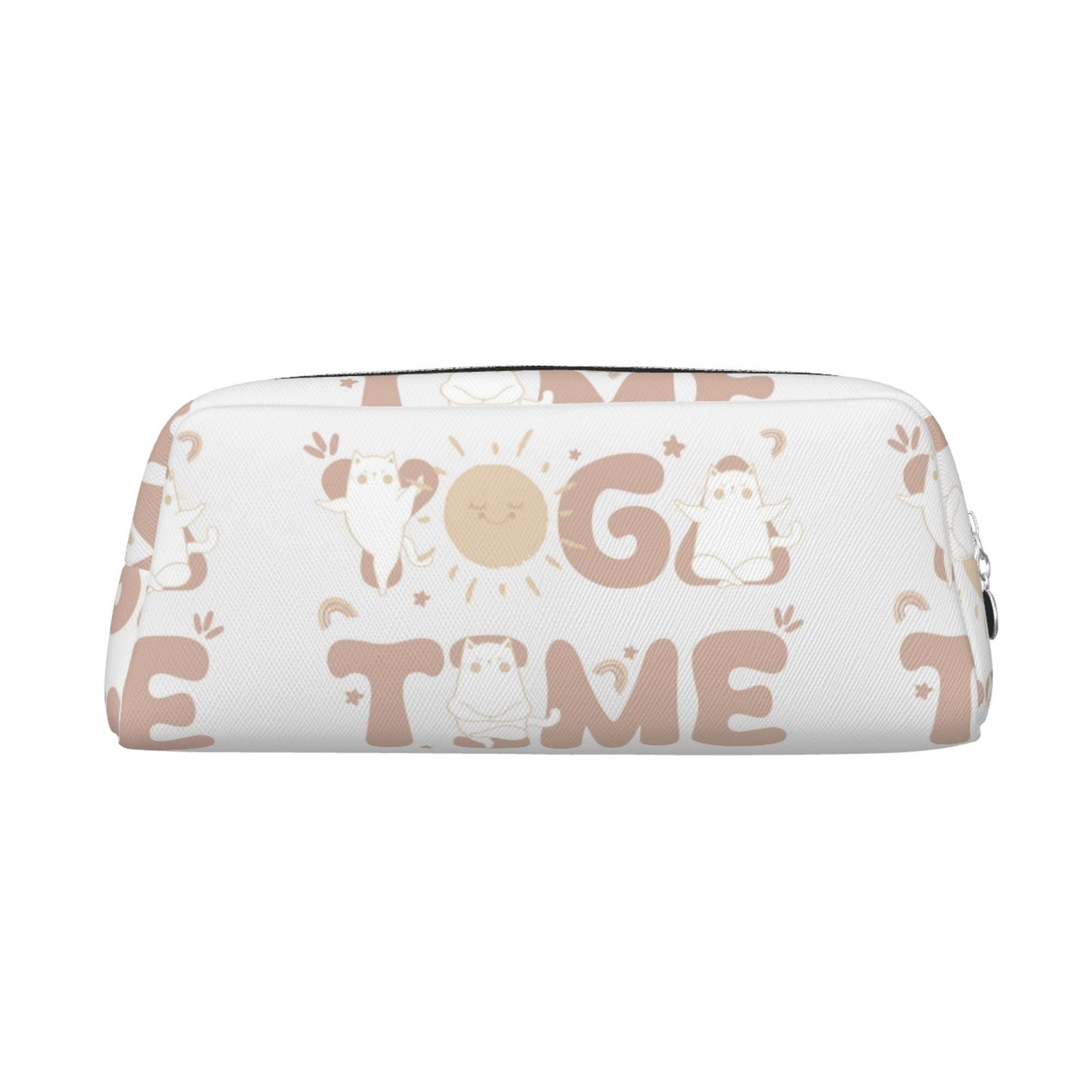 Geaub cat yoga time versatile leather pencil case - spacious, durable ...
