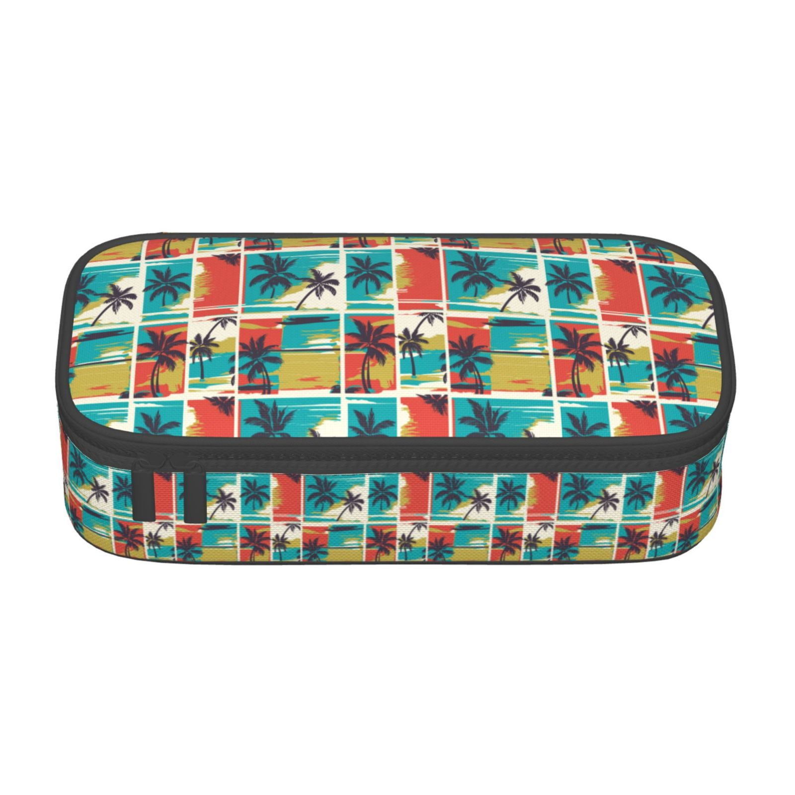 Geaub colorful hawaii palms super large storage pencil case - multi ...