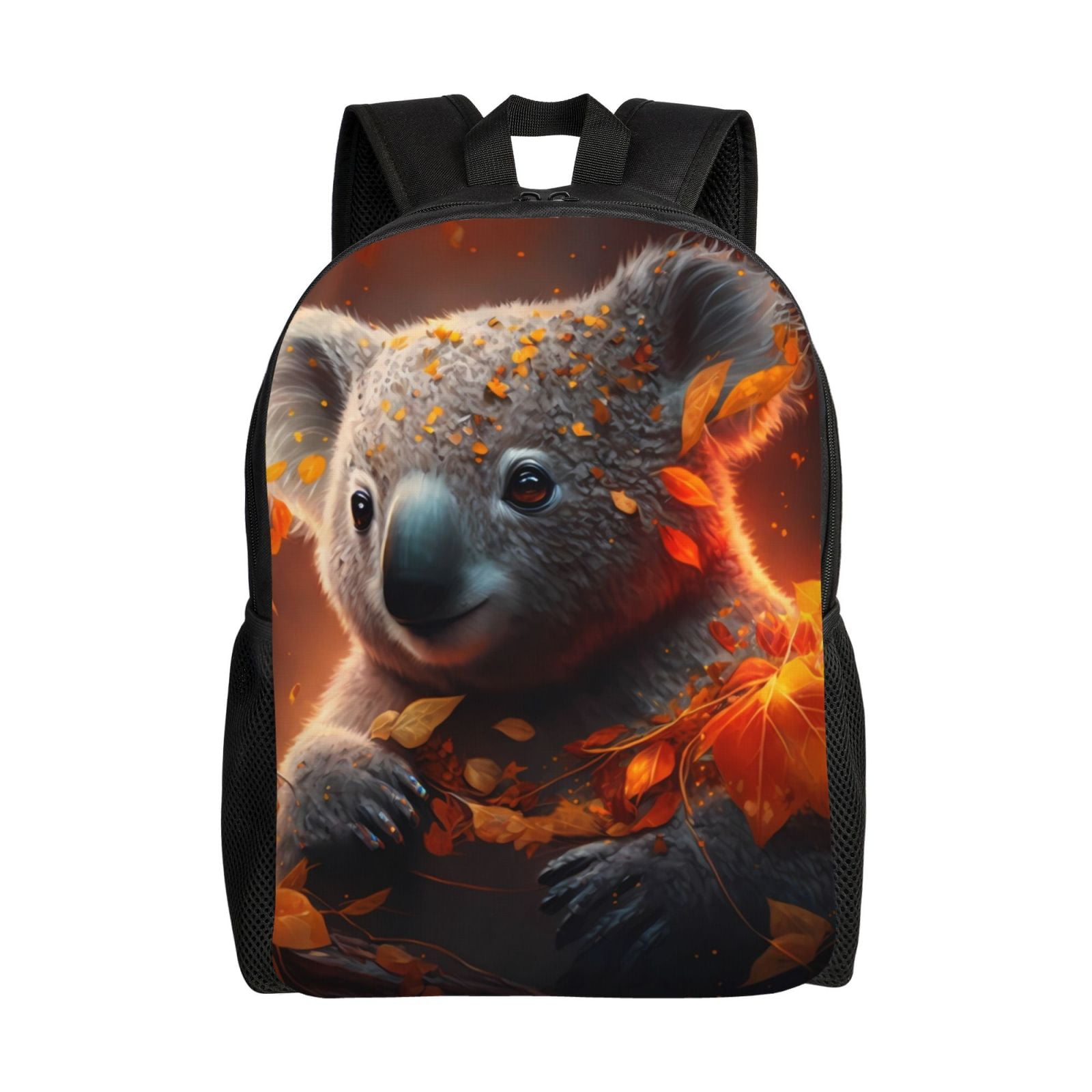 Gaeub Cute Maple Leaf Koala Print Unisex Backpacks, College Bookbag ...
