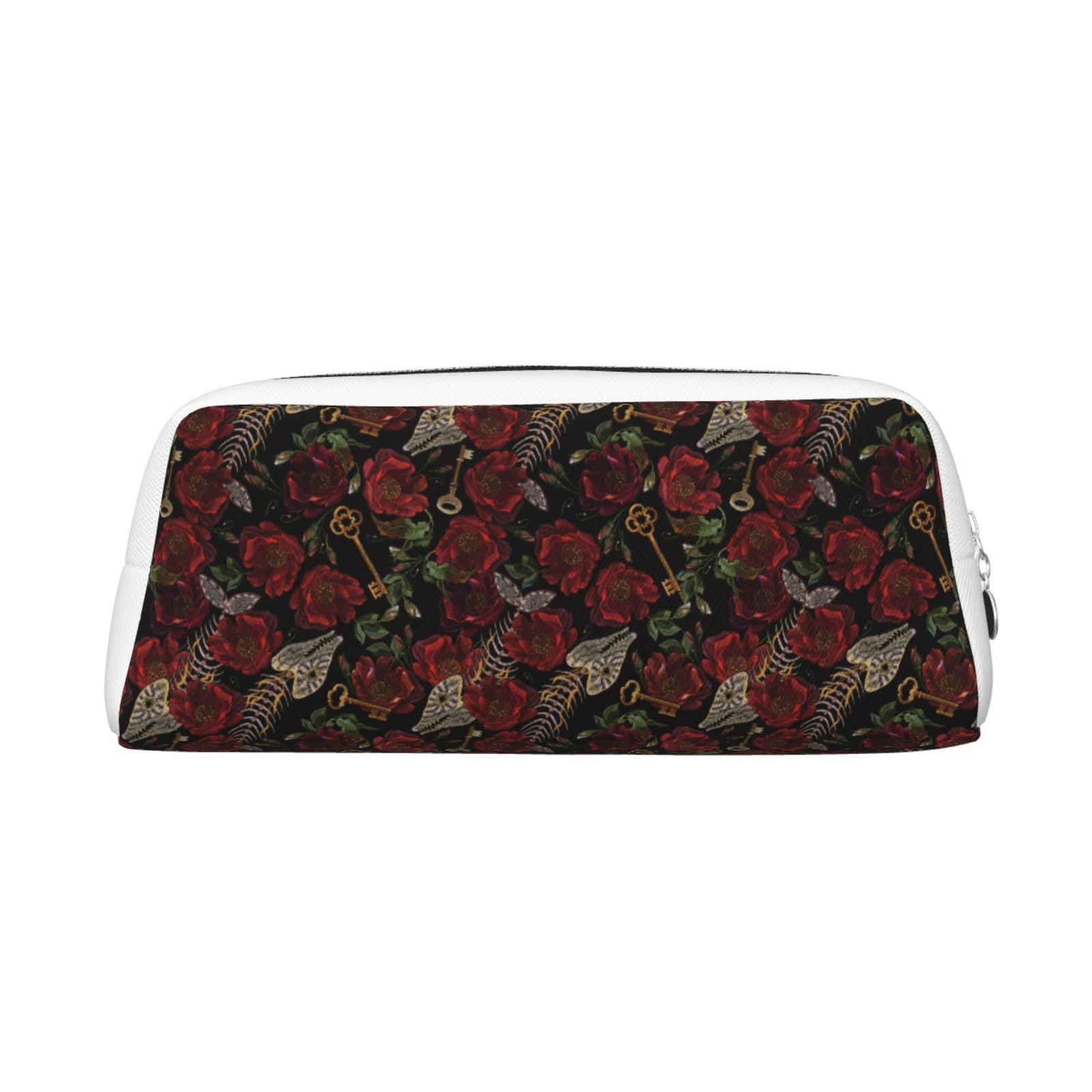 Geaub fishbone rose versatile leather pencil case - spacious, durable ...