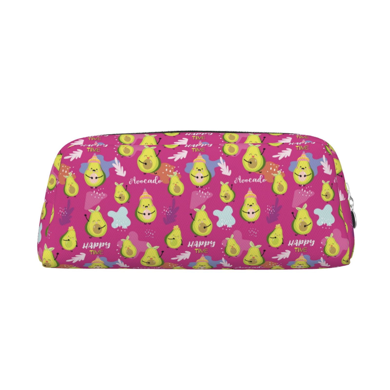 Geaub green avocado versatile leather pencil case - spacious, durable ...