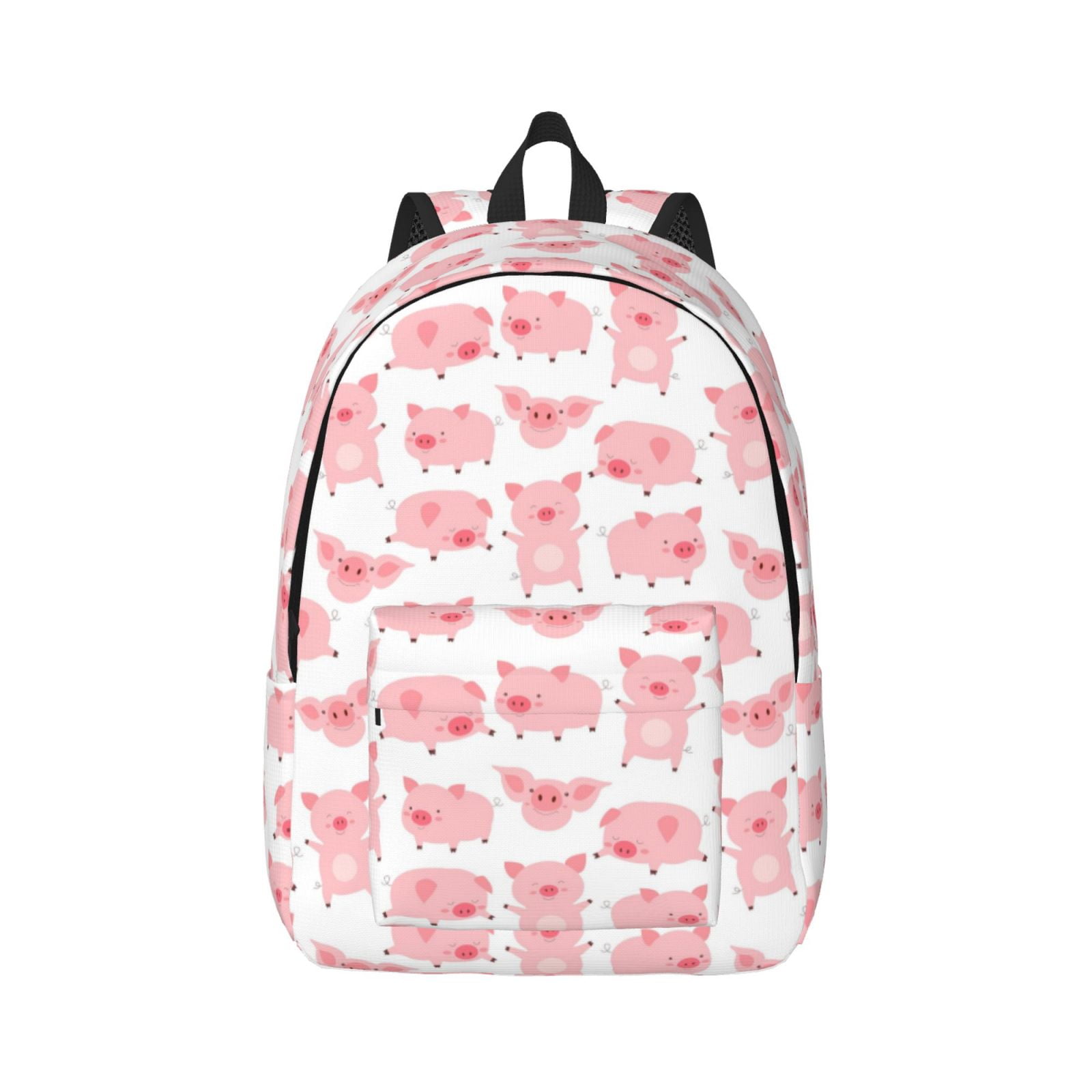 Geaub kawaii pigs durable canvas backpack: stylish, lightweight, and ...