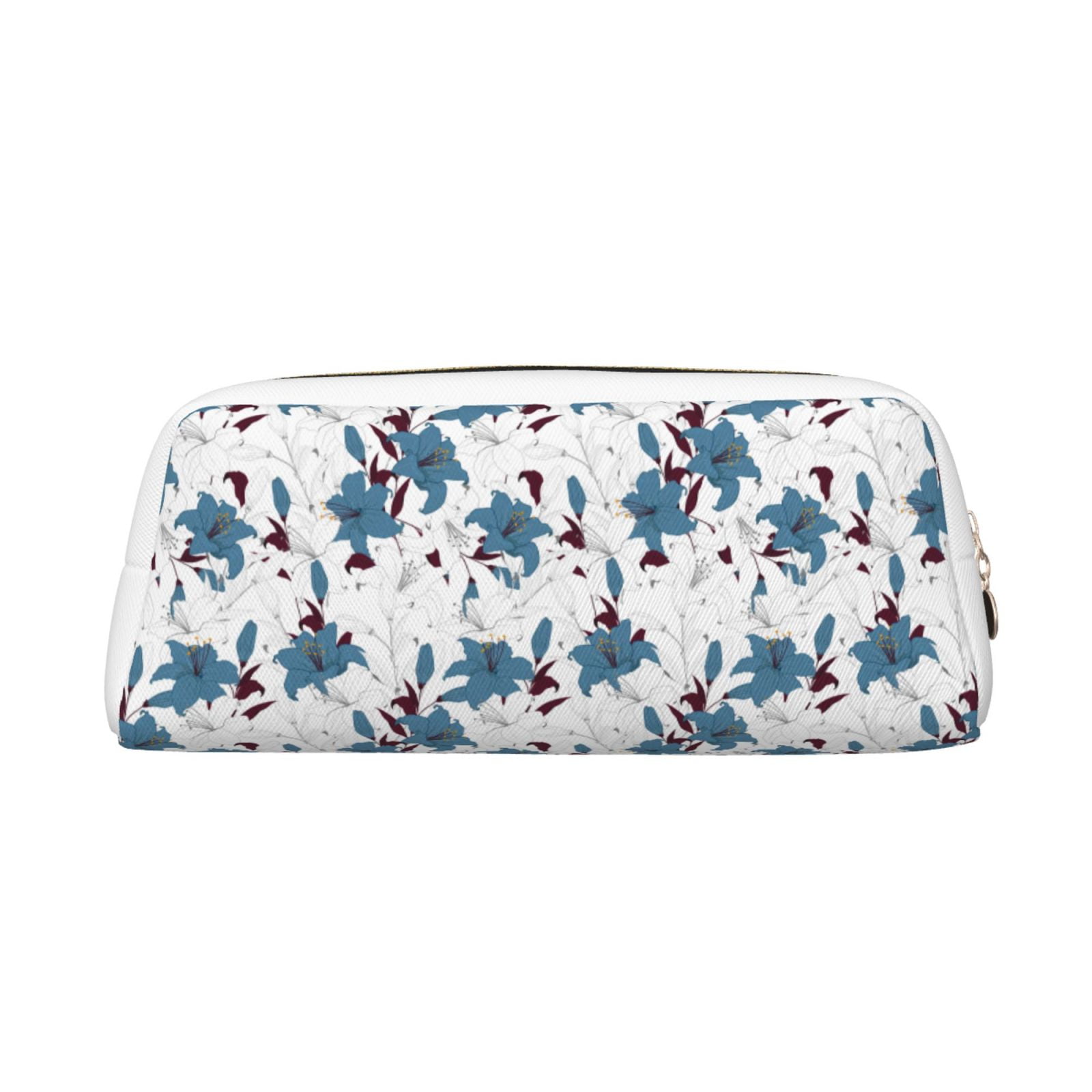 Geaub lilies flowers versatile leather pencil case - spacious, durable ...