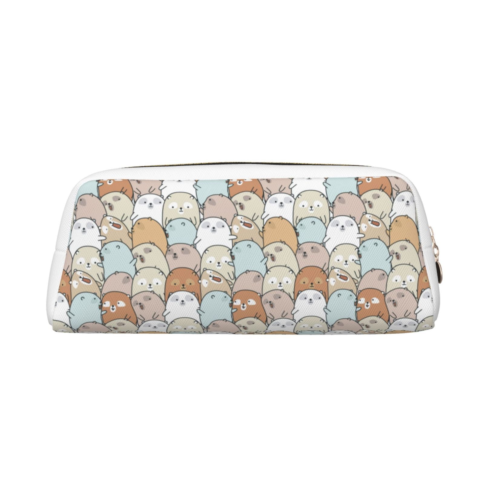 Geaub lovely bear versatile leather pencil case - spacious, durable ...
