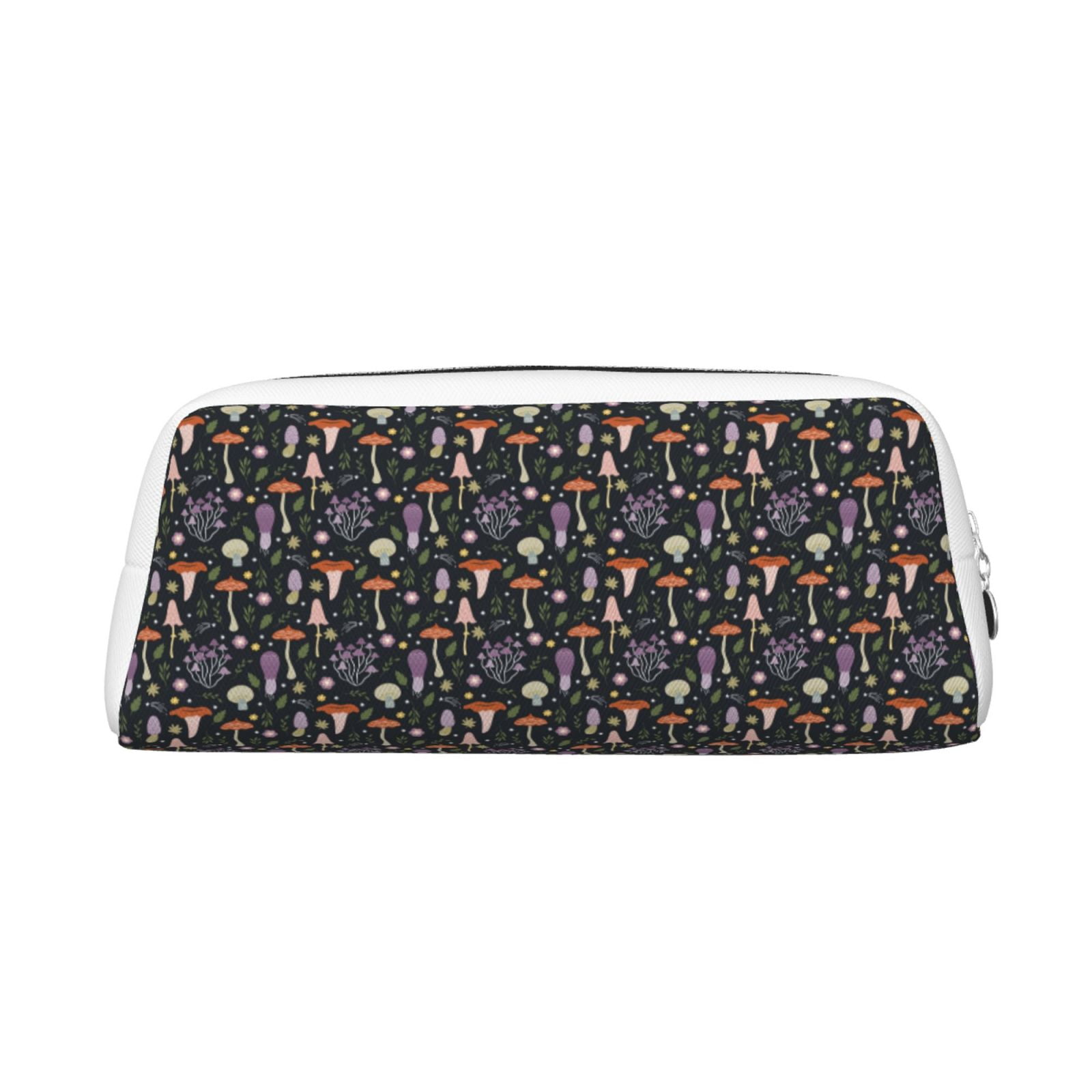 Geaub mushroom versatile leather pencil case - spacious, durable, multi ...
