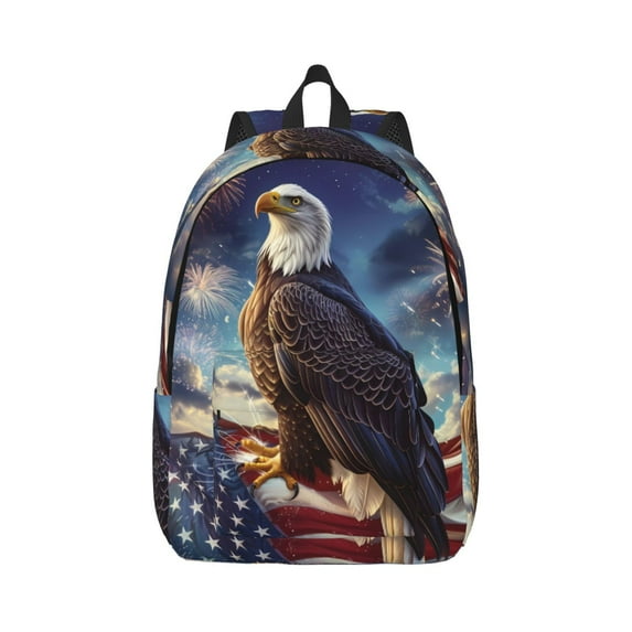 Geaub night sky bald eagle durable canvas backpack: stylish ...