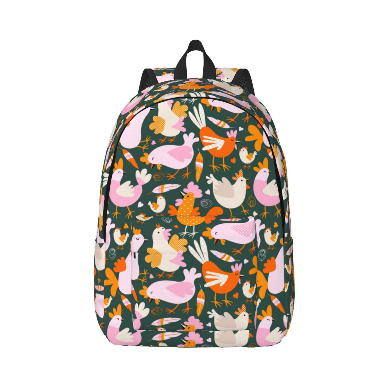 Geaub roosters and chicks durable canvas backpack: stylish, lightweight ...