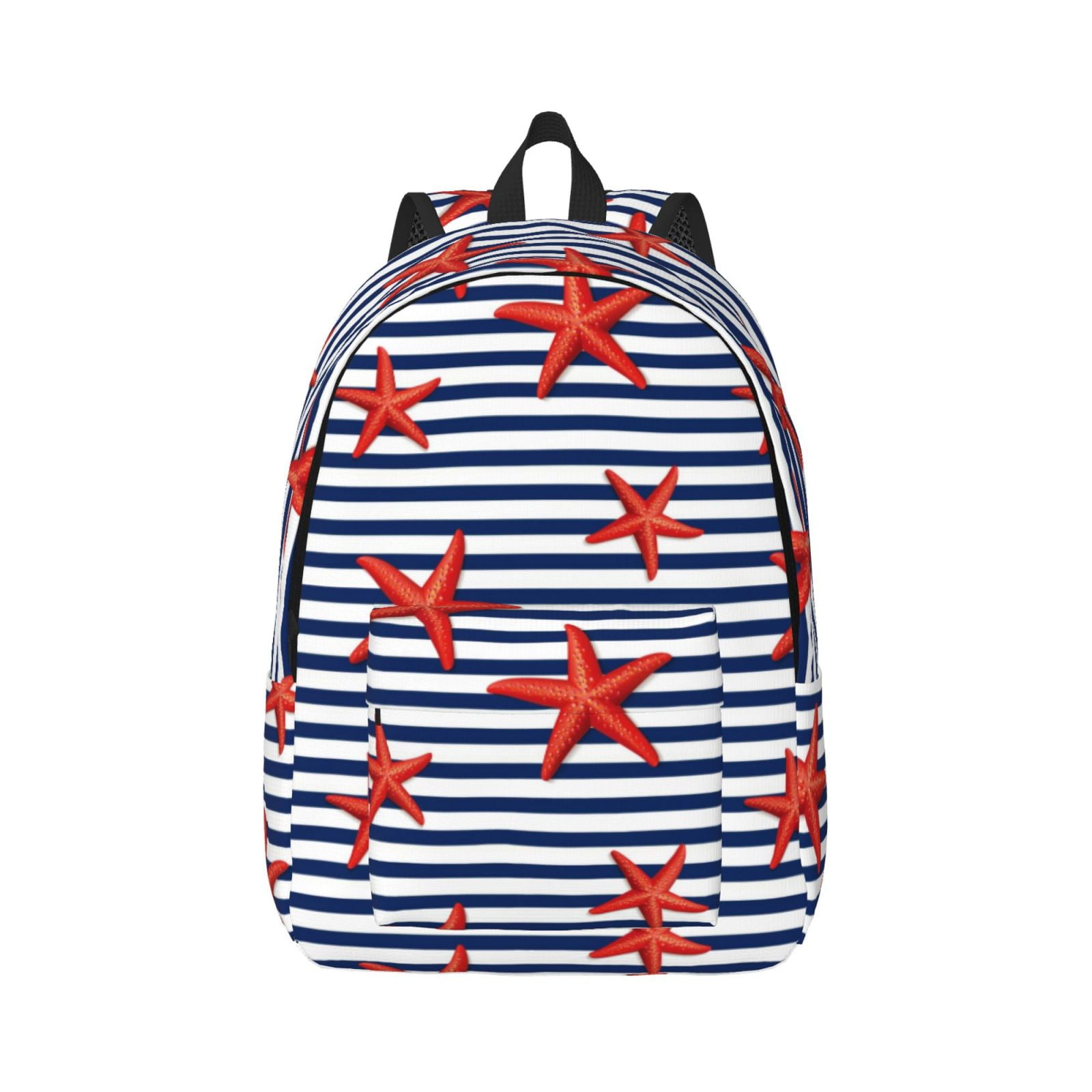 Geaub starfish navy blue stripe durable canvas backpack: stylish ...