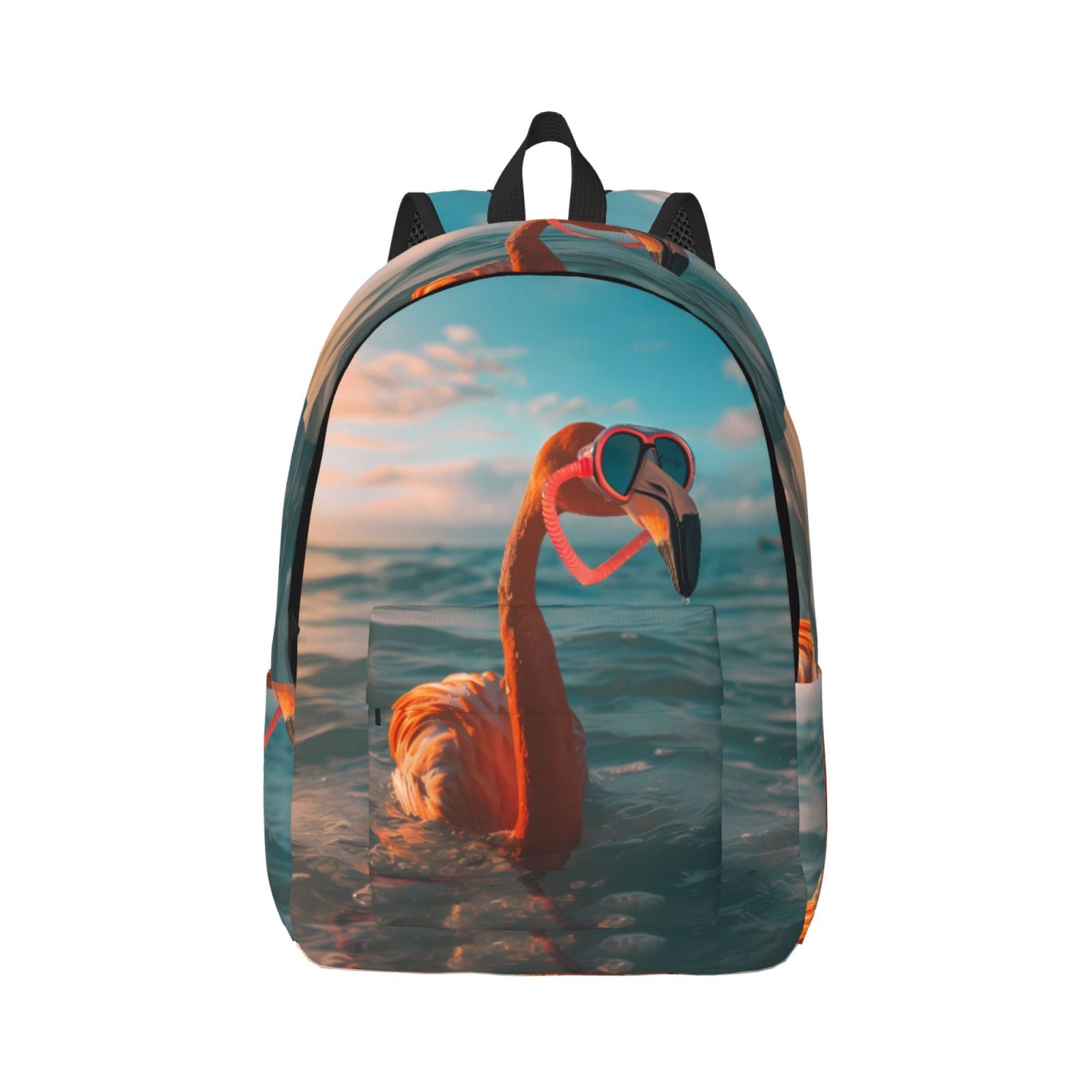 Geaub swimming goggled flamingo durable canvas backpack: stylish ...