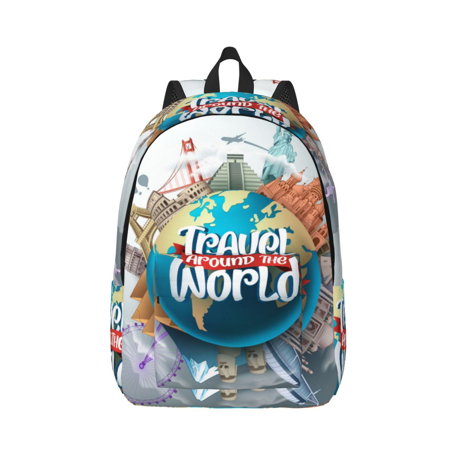Geaub travel around the world durable canvas backpack: stylish ...