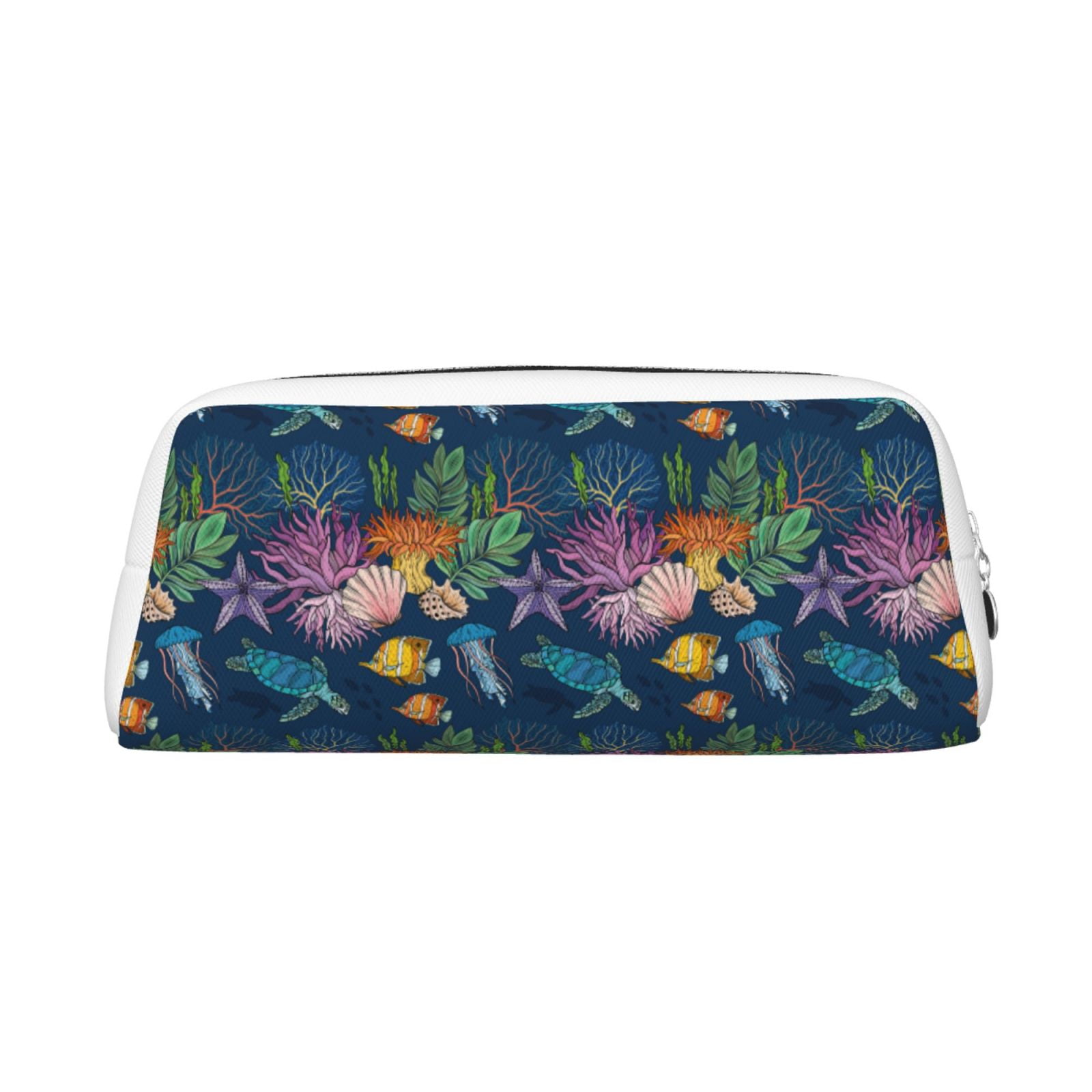 Geaub undersea animals versatile leather pencil case - spacious ...