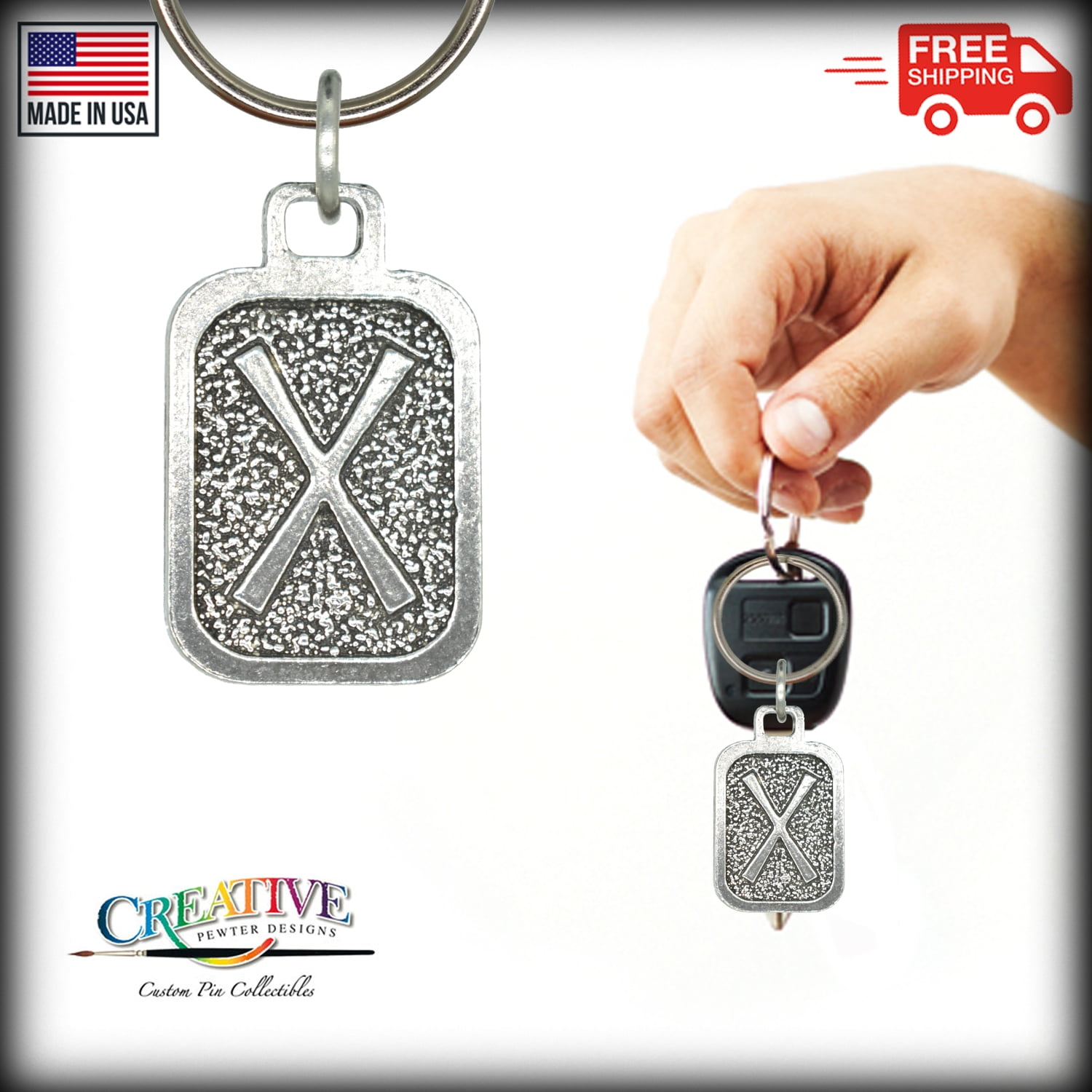 Gebo Keychain, L061KC, Runes, Germanic, Script, Viking, Medieval, Key ...