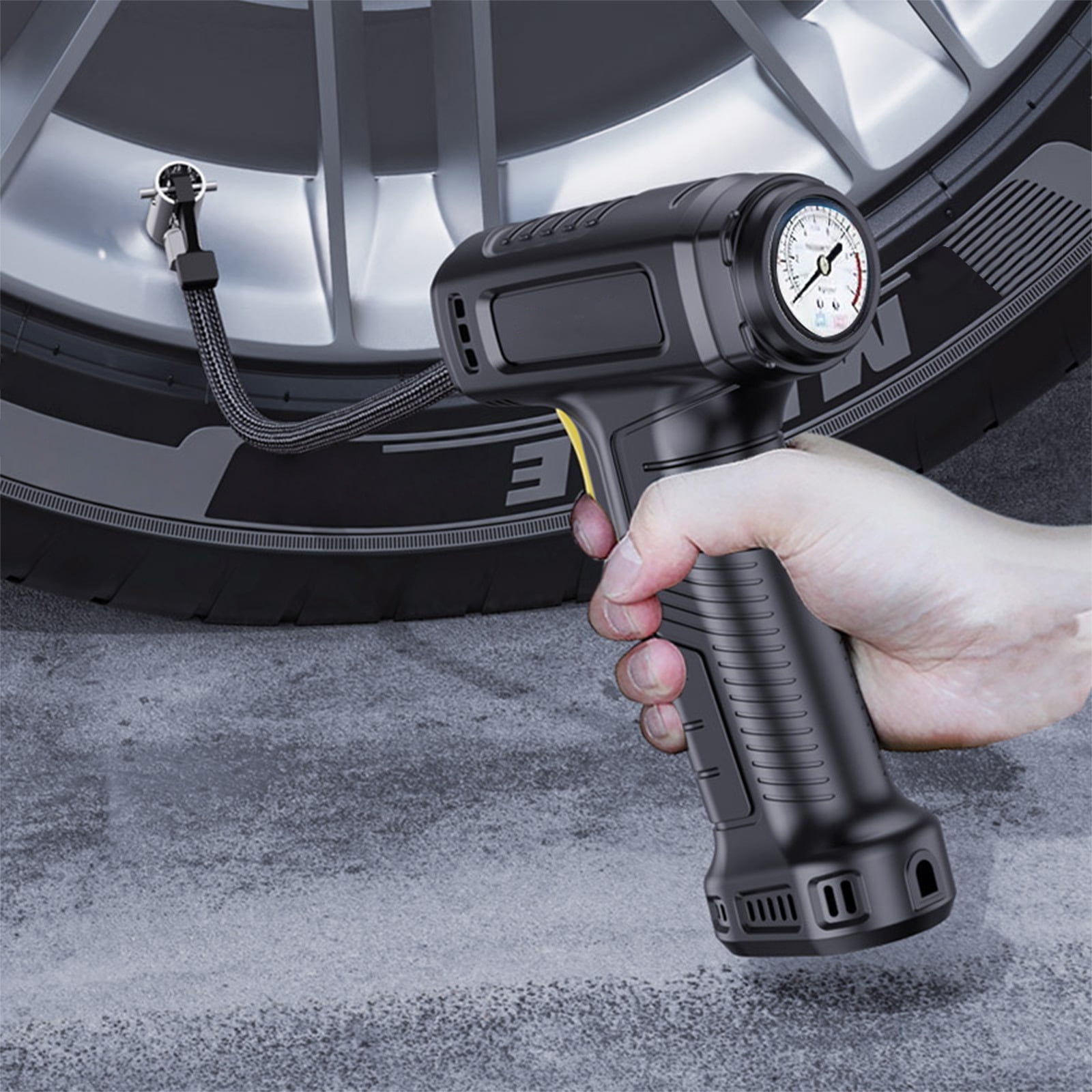 Gecau Clearance Portable Tire Inflator Air Compressor for Car Tires Compact Automotive Pump With ...